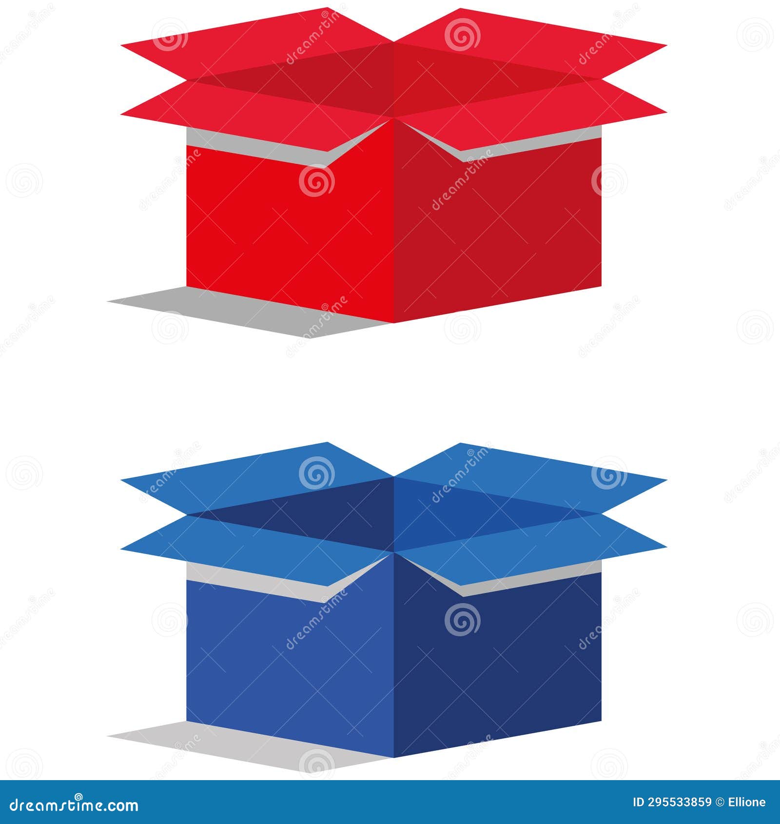Vector Open Gift Boxes. Icons. Stock Vector - Illustration of icons ...