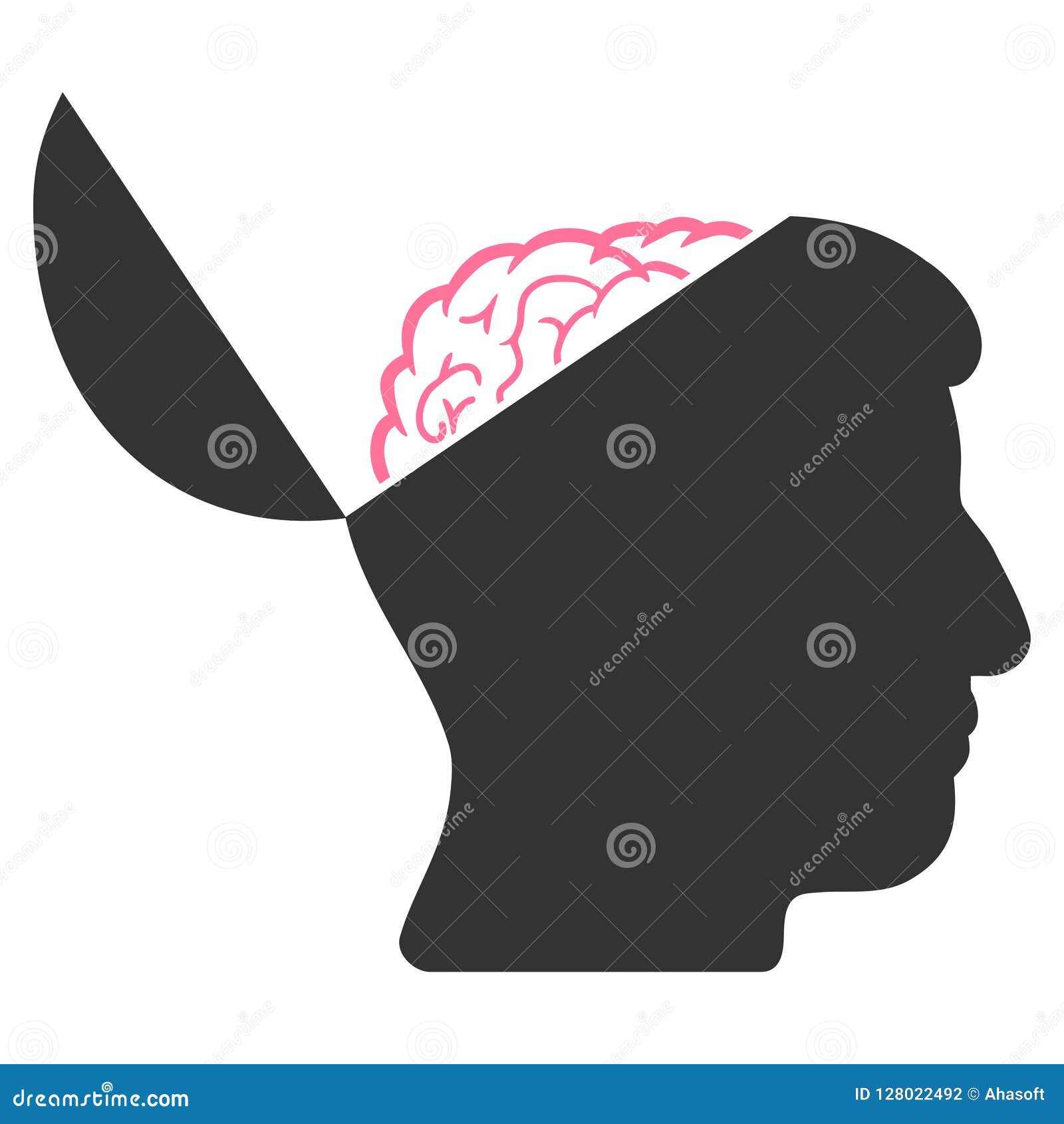 Open Mind Vector Icon stock vector. Illustration of creativity - 128022492