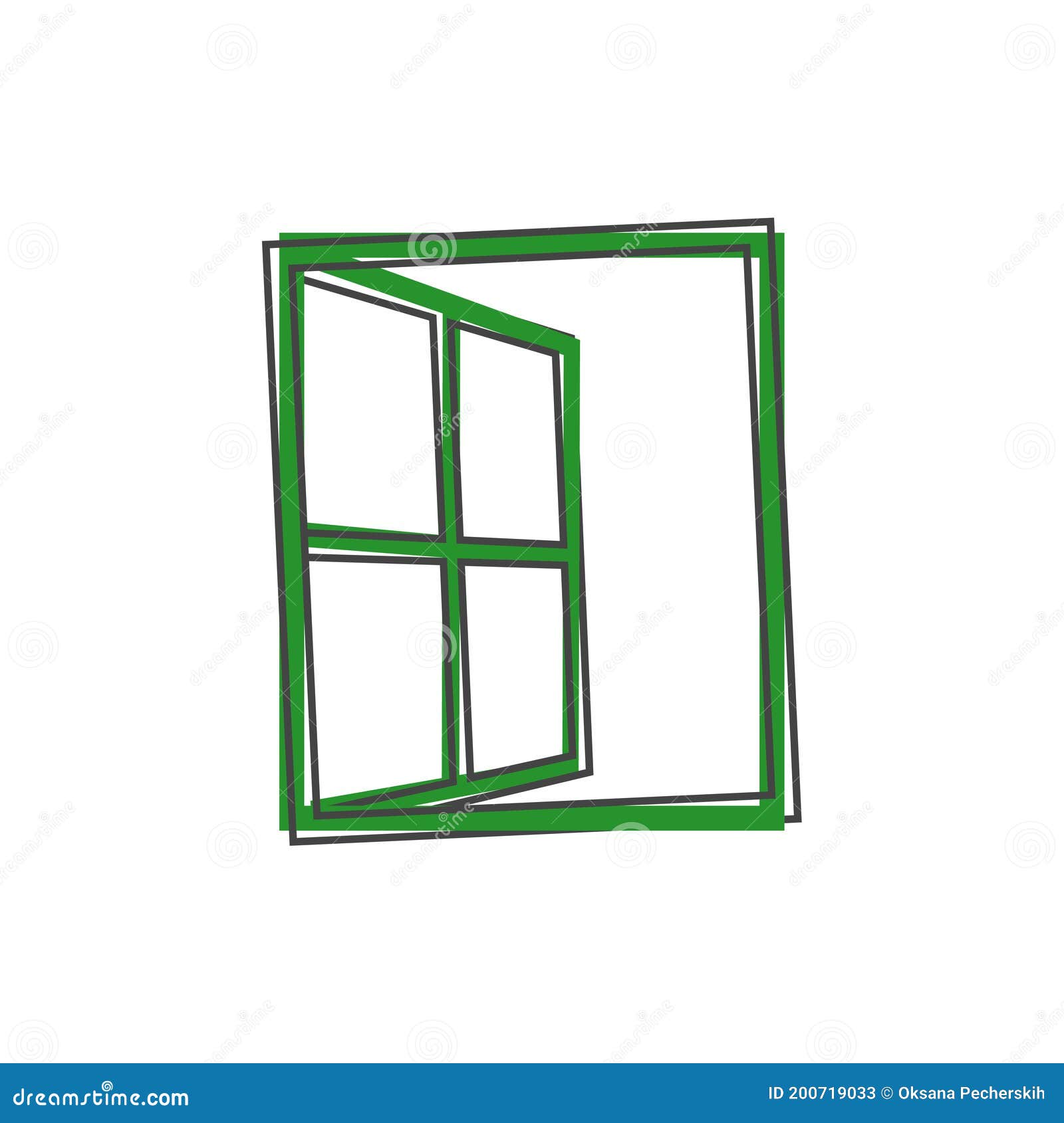 Vector Open Window Icon. Window Wide Open on White Isolated Background ...