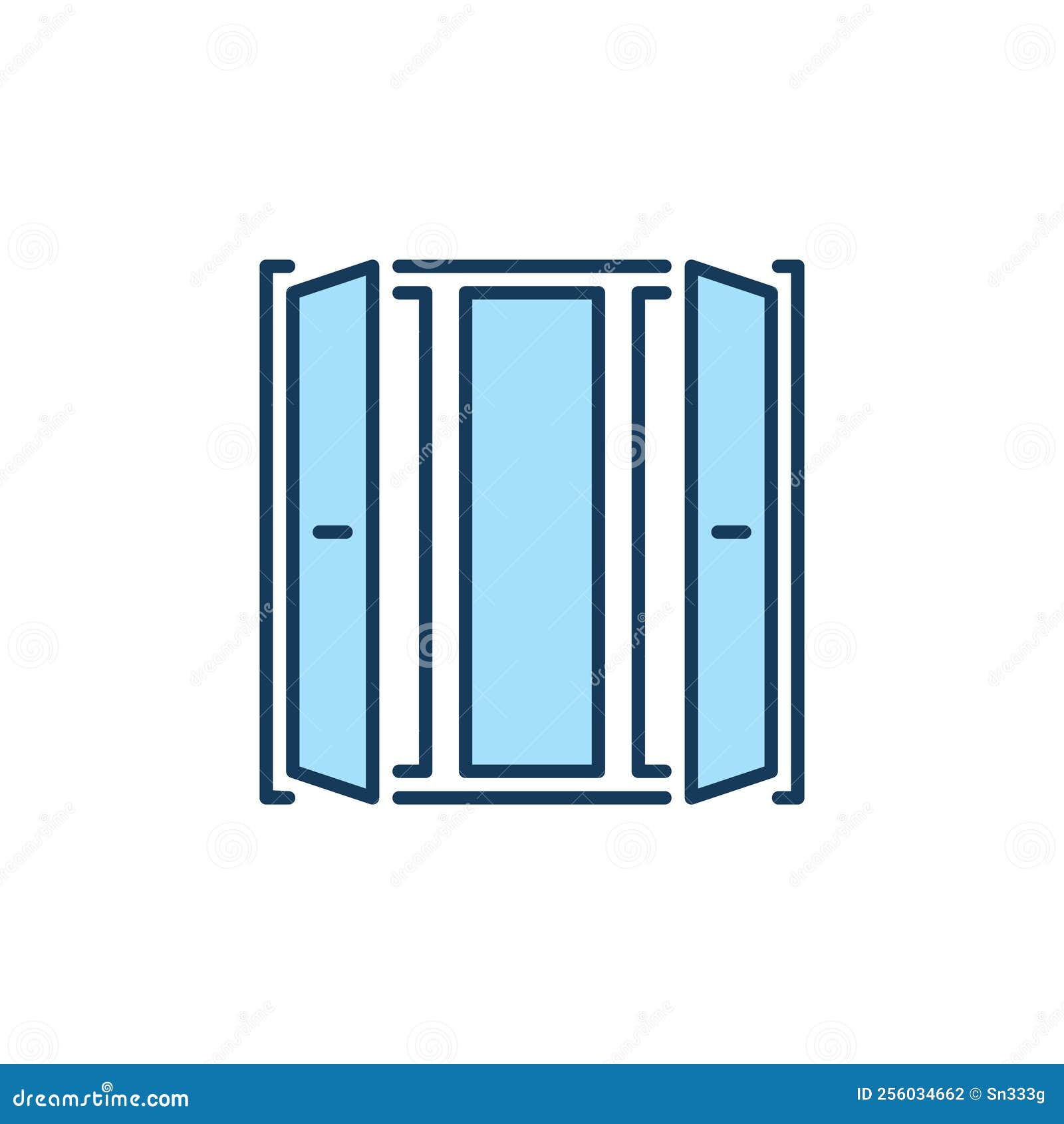 Vector Opened House Window Concept Colored Icon Stock Vector ...