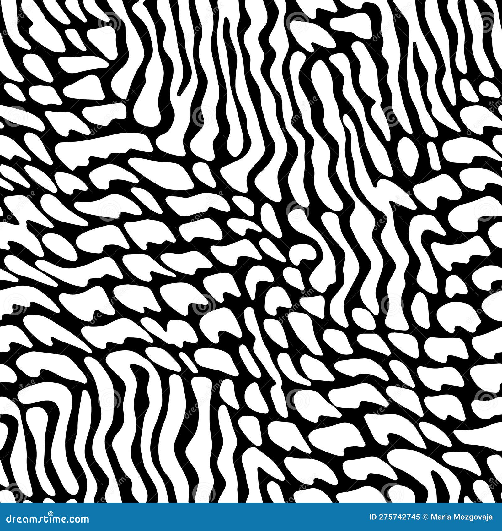 Vector Optical Illusion Black and White Seamless Pattern Stock ...