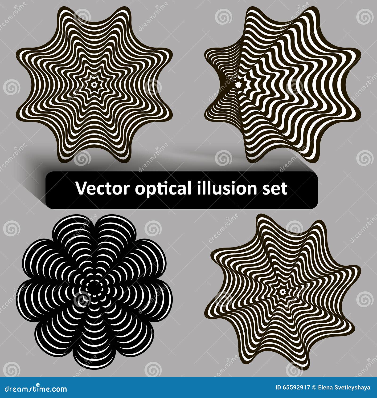 Vector Optical Illusion Set Stock Vector - Illustration of modern ...