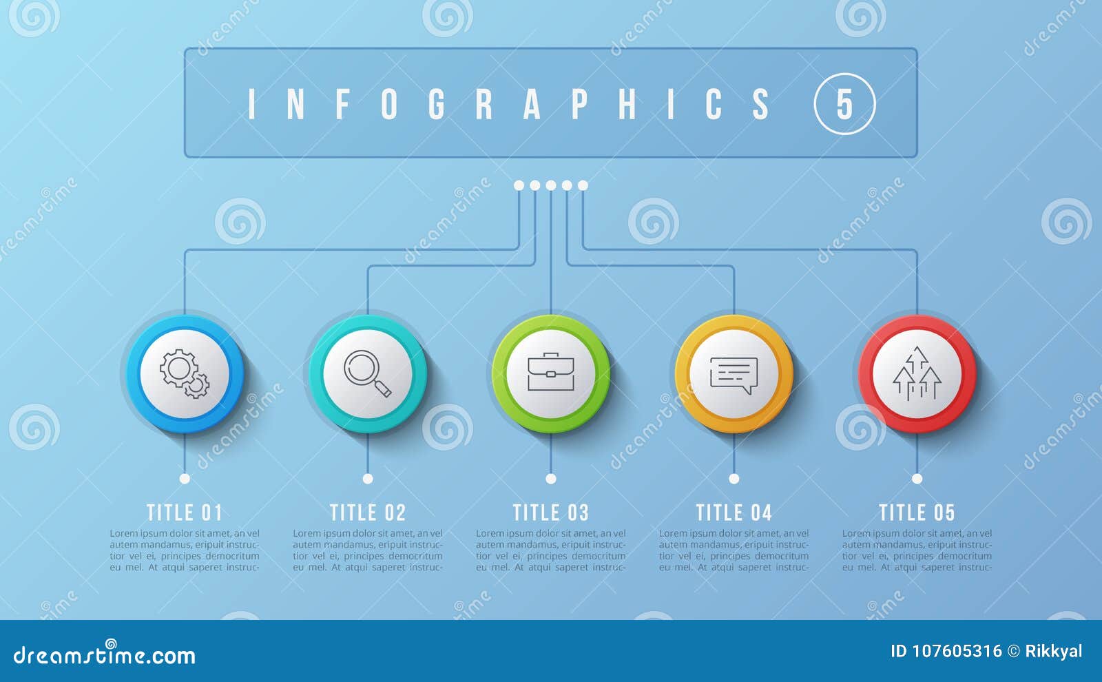 Vector 5 Options Infographic Design, Structure Chart, Presentati Stock ...