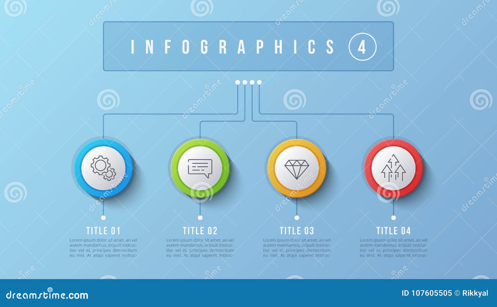 Vector 4 Options Infographic Design, Structure Chart, Presentati Stock ...