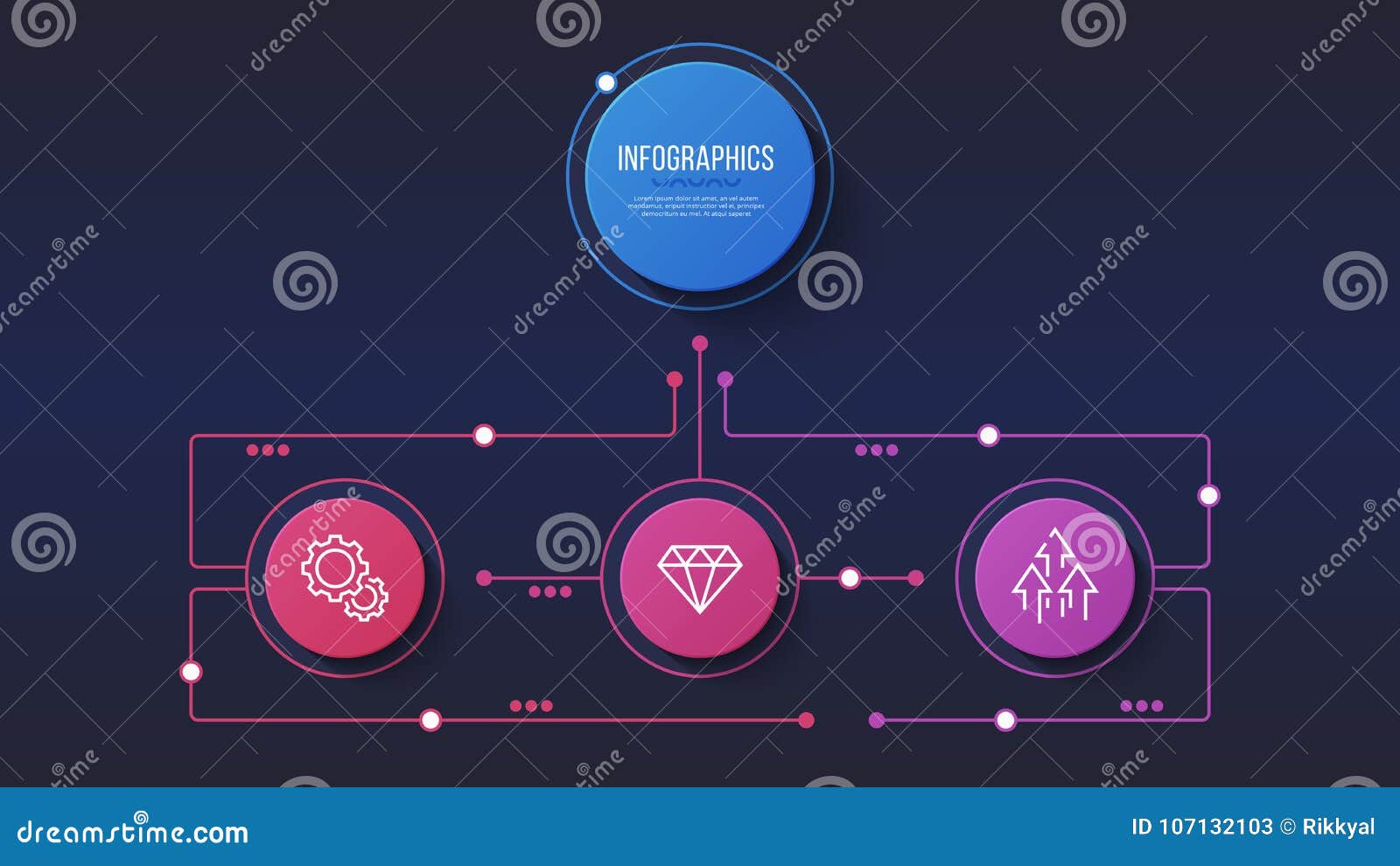 Vector 3 Options Infographic Design, Structure Chart, Stock Vector ...