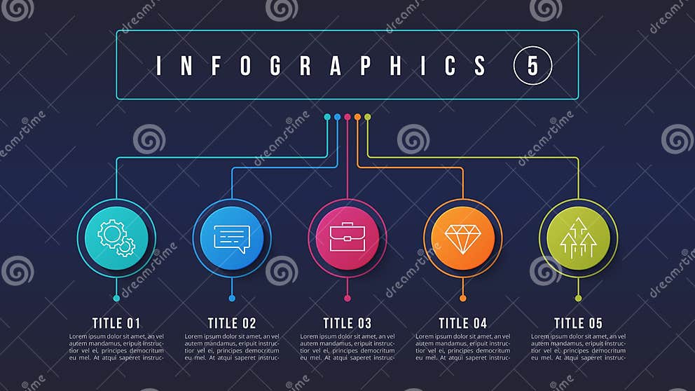 Vector 5 Options Infographic Design, Structure Chart, Stock Vector ...