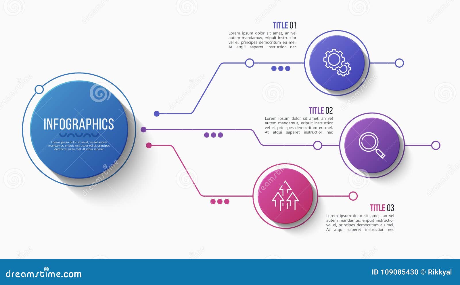 Vector 3 Options Infographic Structure Chart | CartoonDealer.com #109085430