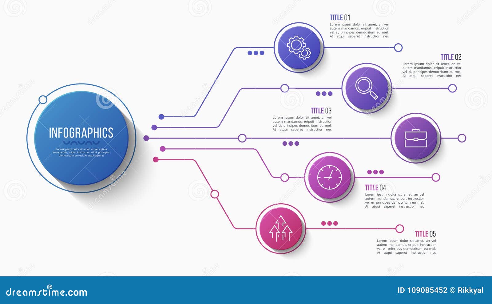 Vector 5 Options Infographic Structure Chart Stock Vector ...