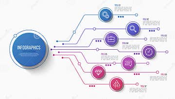 Vector 7 Options Infographic Structure Chart Stock Vector ...