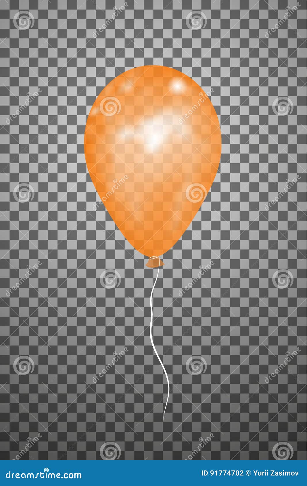 Vector Orange Air Balloon. Eps10. Stock Vector - Illustration of happy ...