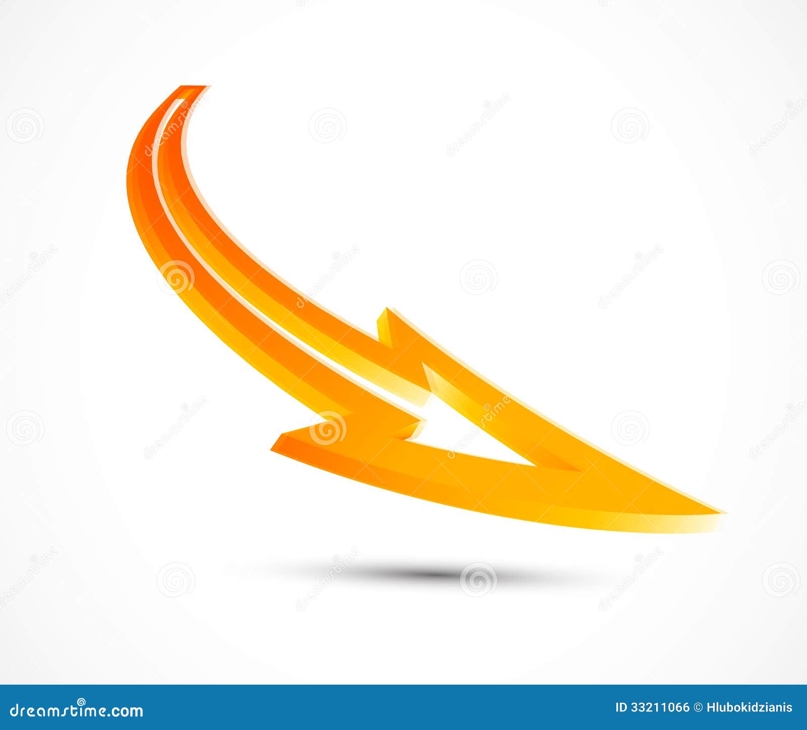 Vector orange arrow stock vector. Illustration of symbol - 33211066