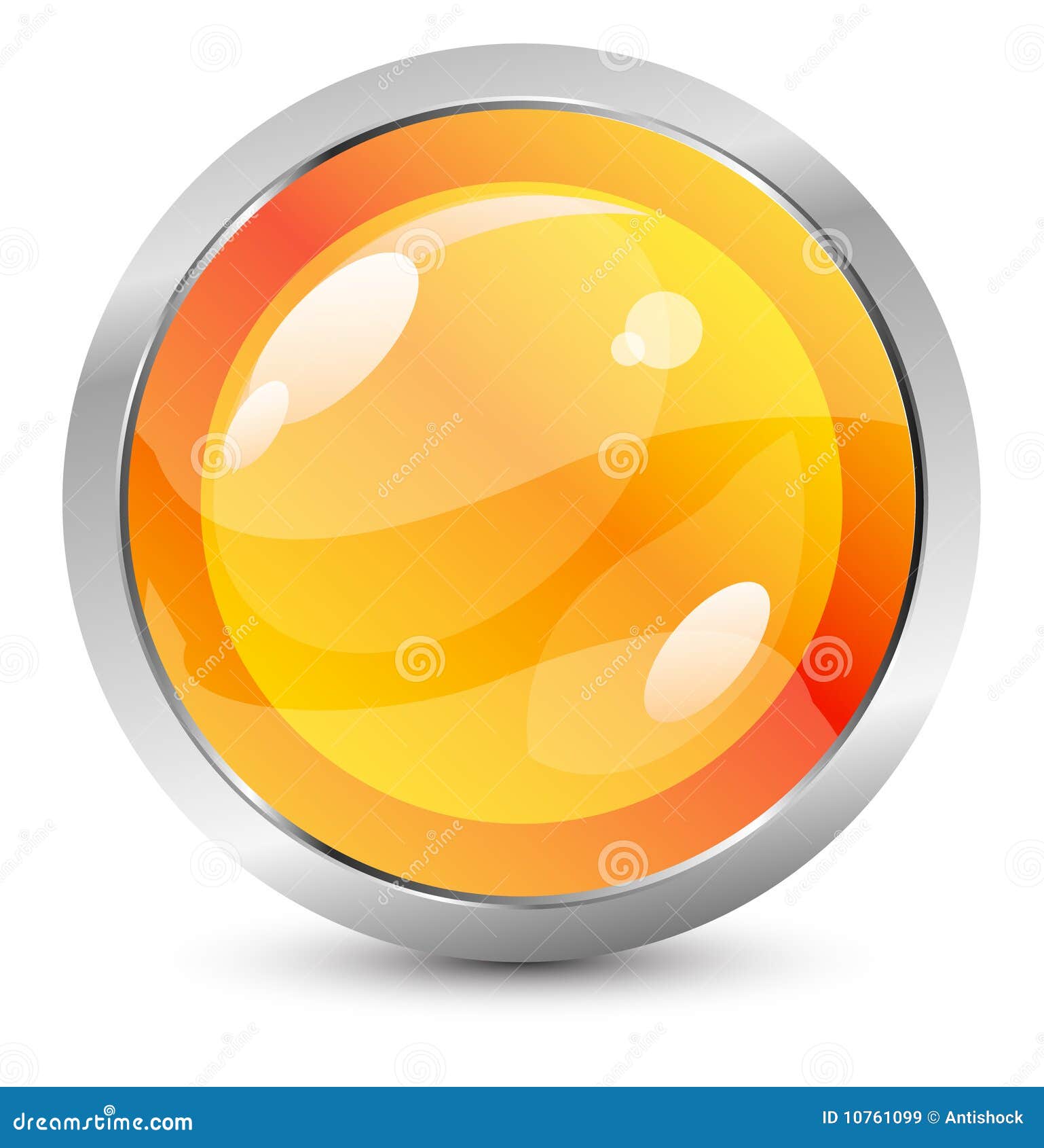 Vector Orange Button with Metal Stroke Stock Vector - Illustration of ...