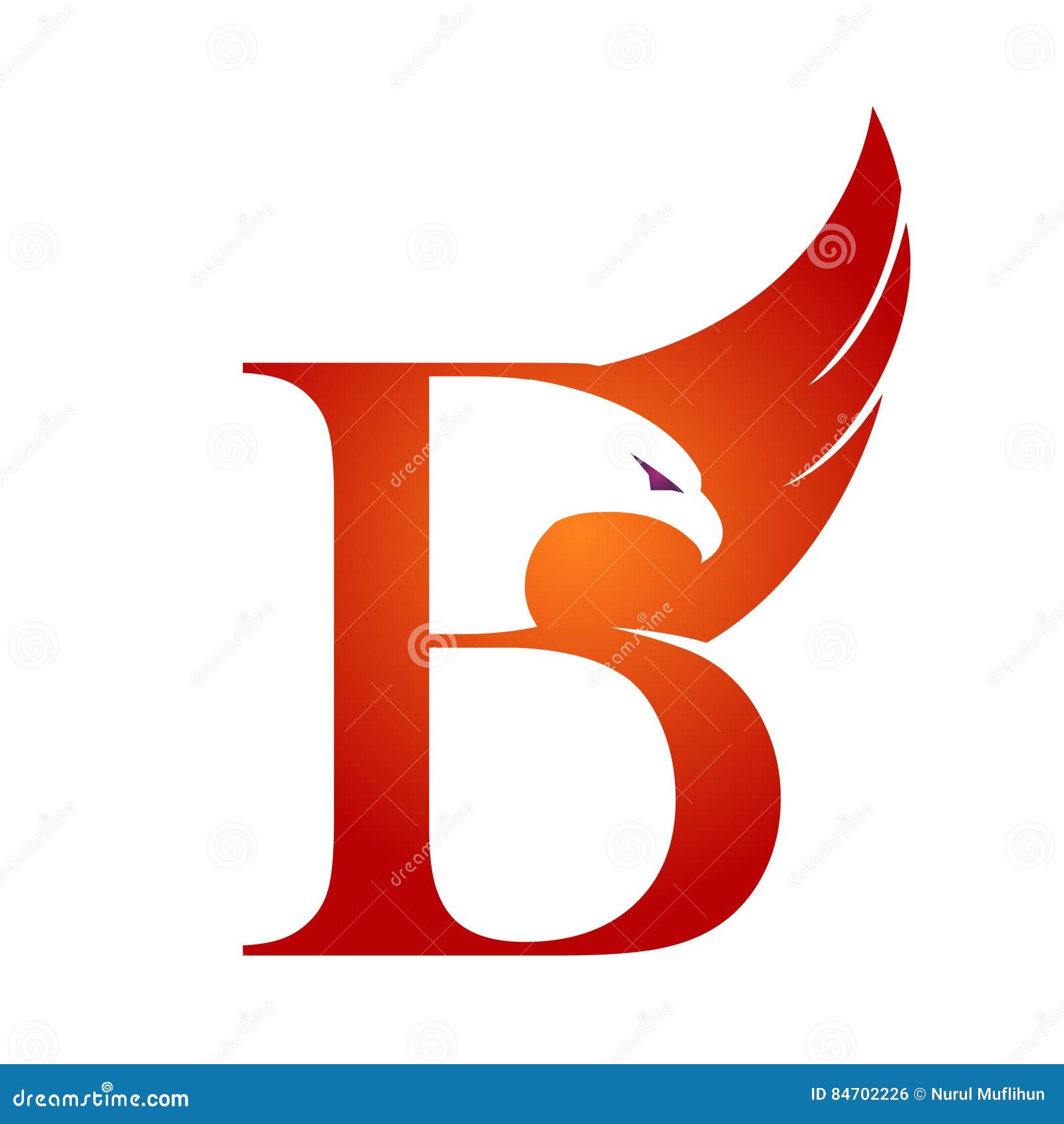 Vector Orange Hawk Initial B Logo Stock Illustration - Illustration of ...