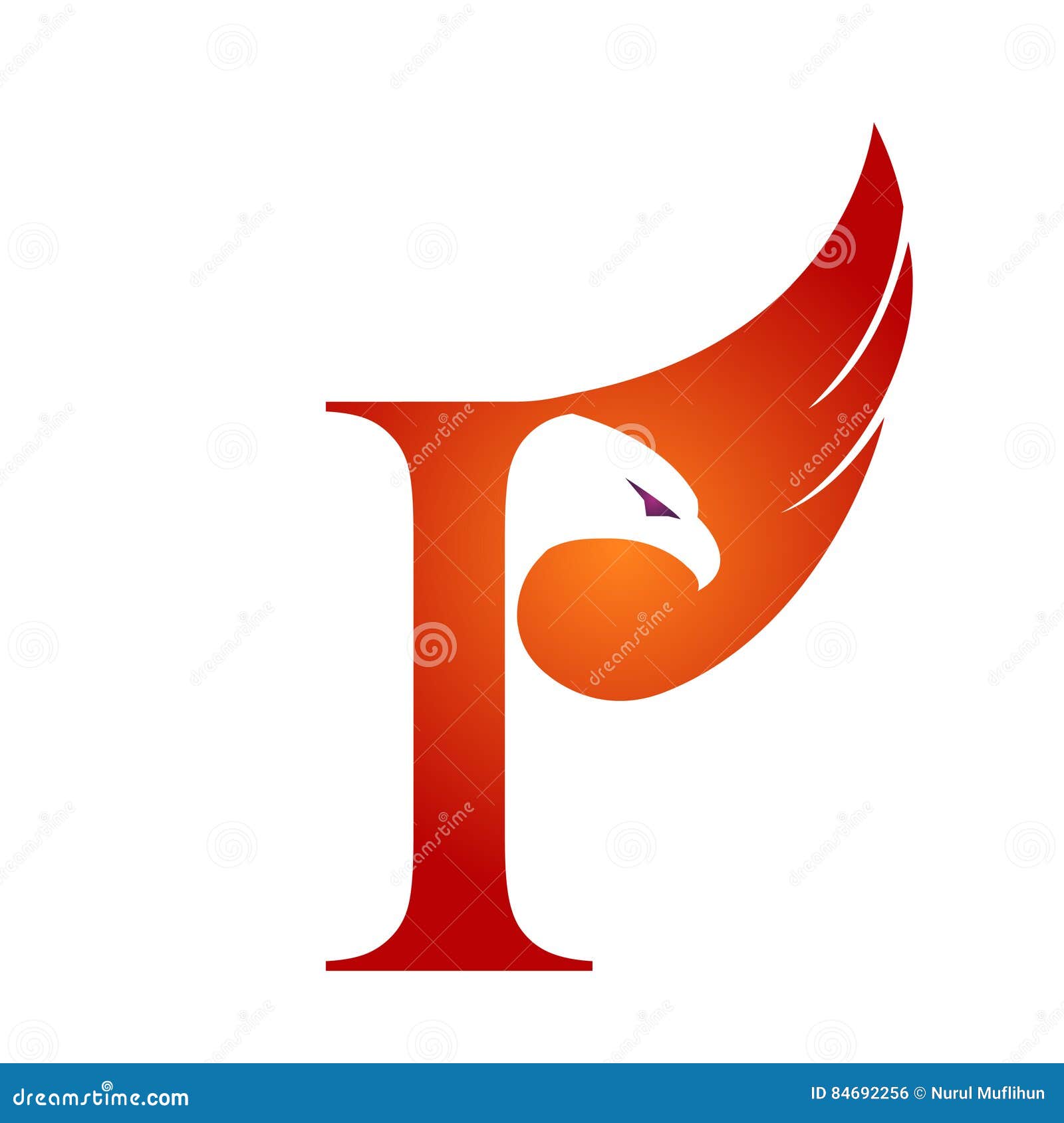 Vector Orange Hawk Initial I Logo Stock Vector - Illustration of orange ...