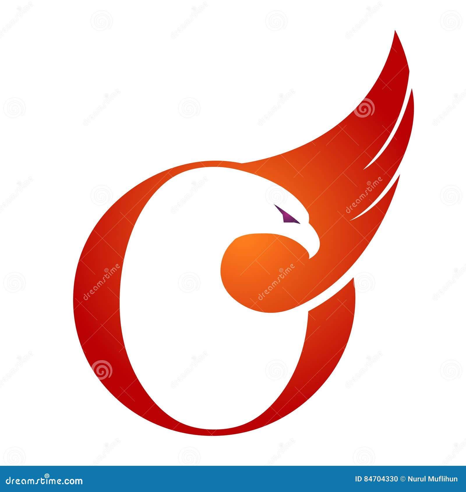 Vector Orange Hawk Initial O Logo Stock Vector - Illustration of shape ...