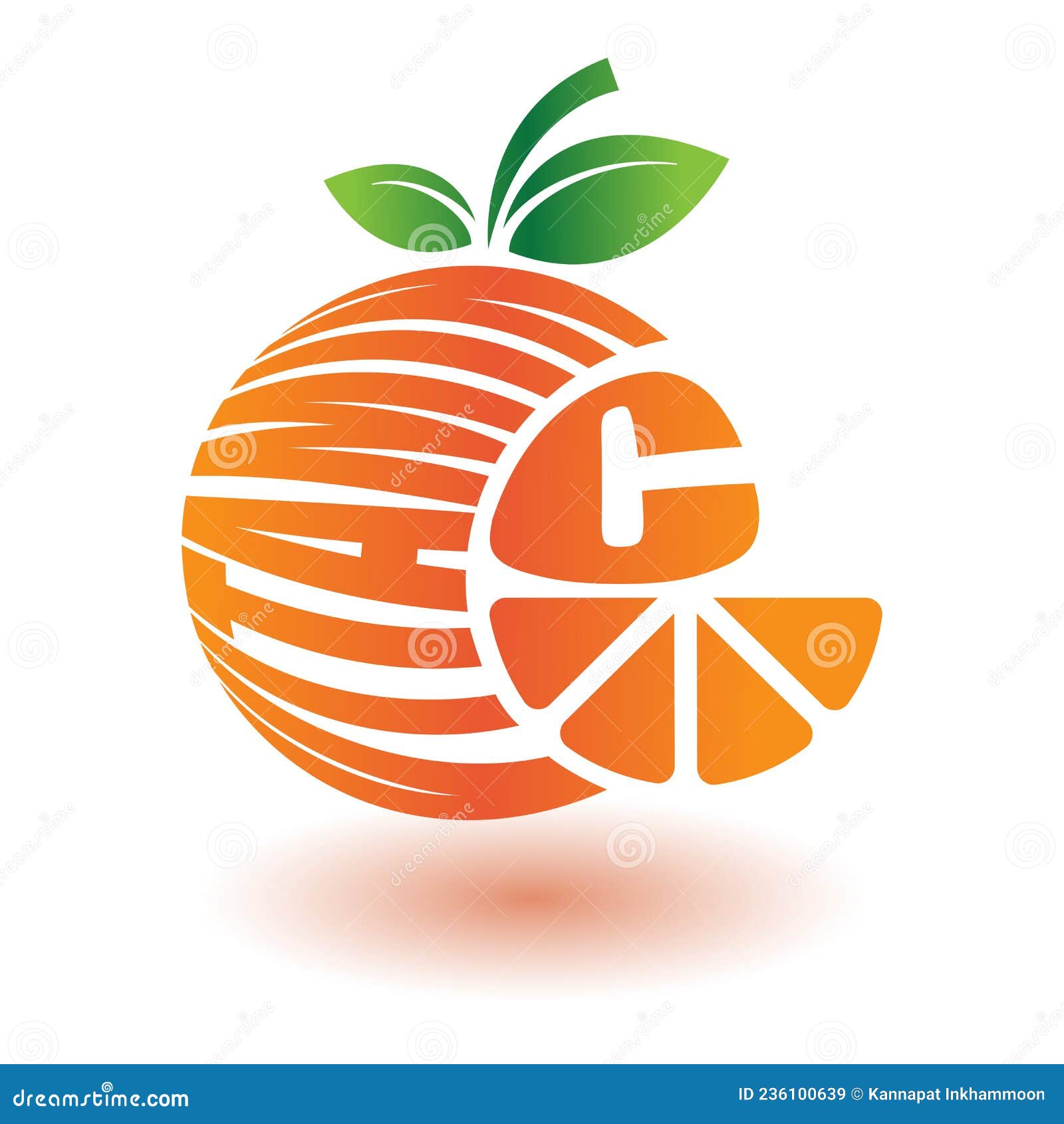Vector of Orange, Healthy Typographic Poster Stock Vector ...