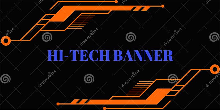 Hi-Tech Banner stock vector. Illustration of presentation - 267077892