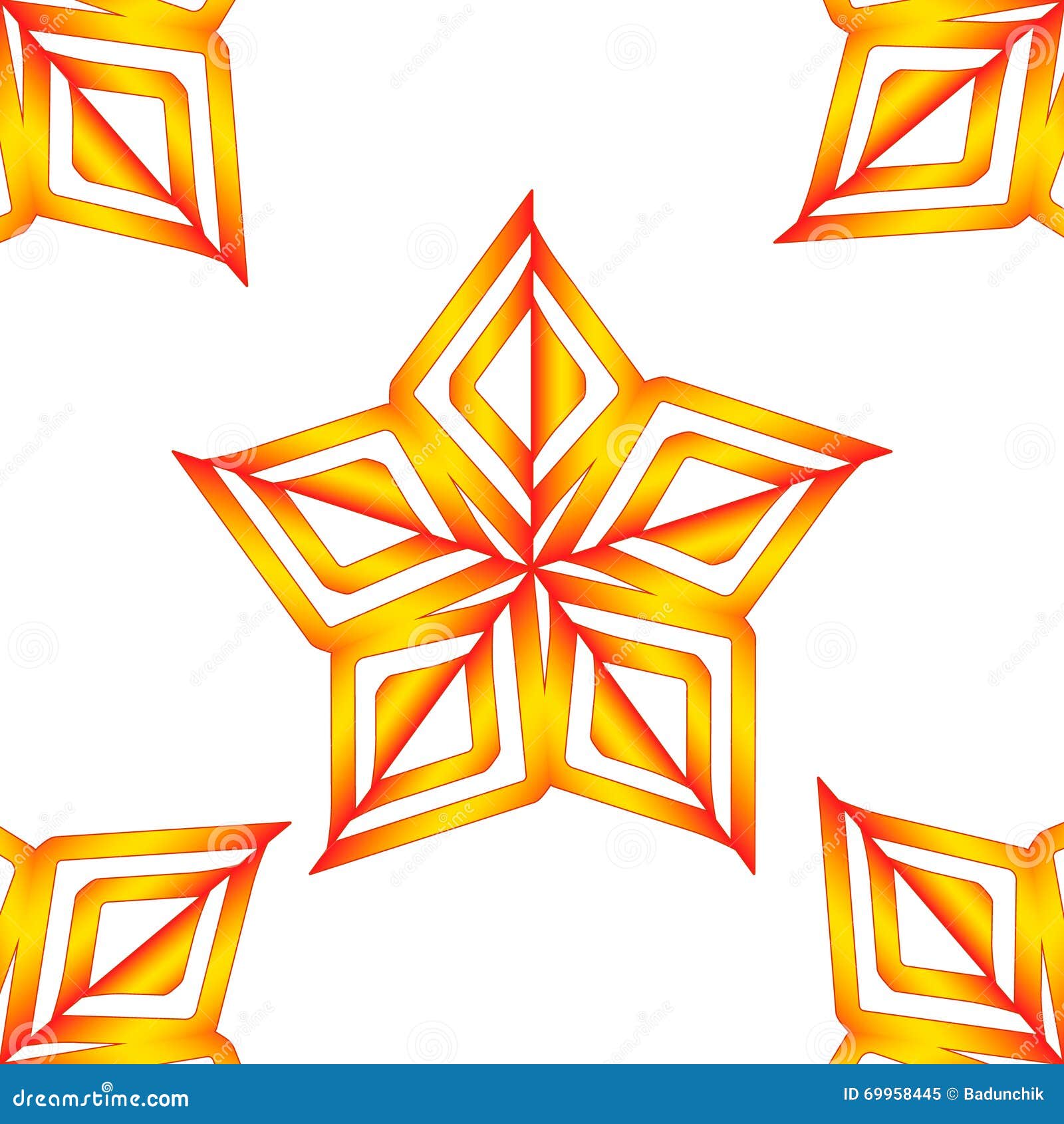 Vector Orange Stars Pattern Stock Vector - Illustration of decoration ...