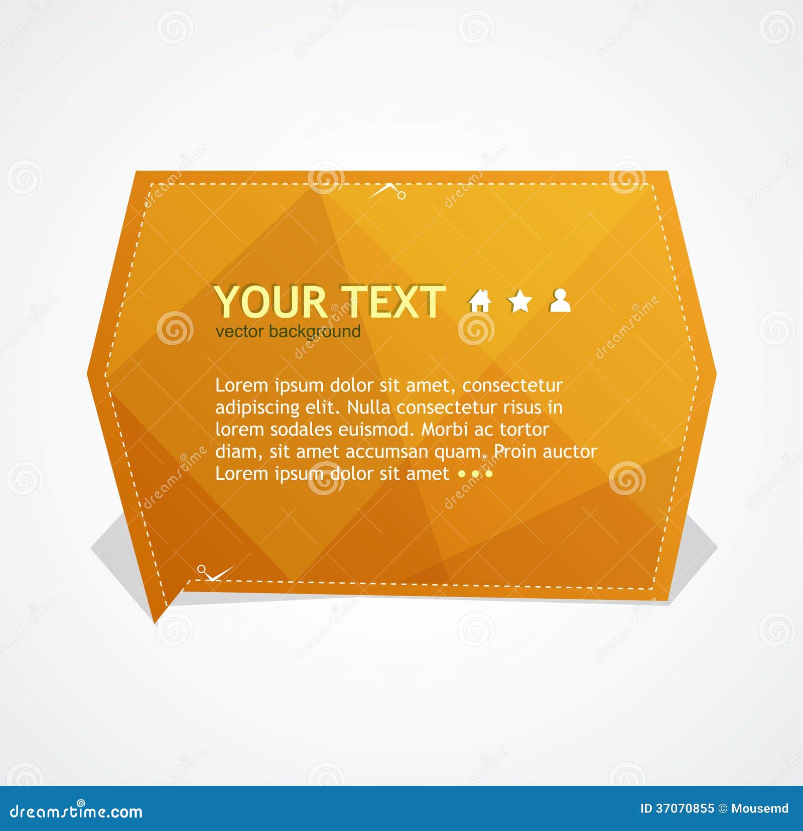 Vector orange text box stock vector. Illustration of sale - 37070855