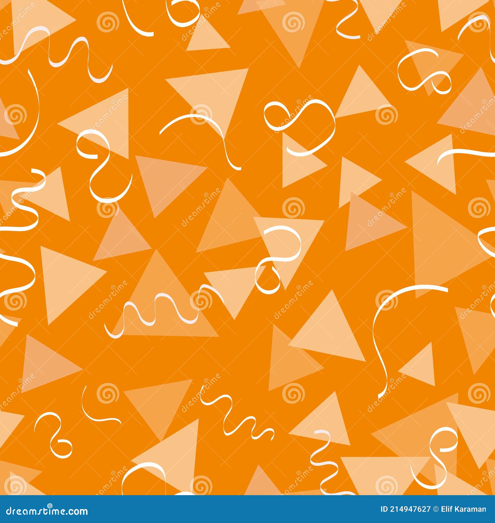 Vector Orange Triangles and Lines Background Pattern Stock Vector ...