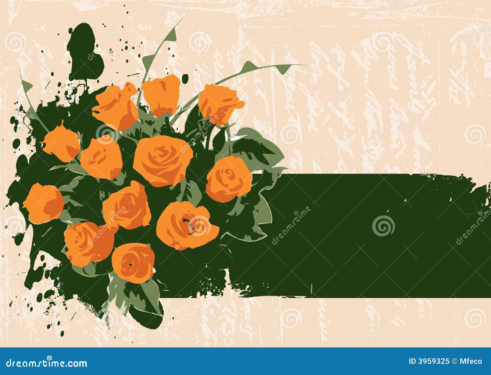 Vector orangerose stock vector. Illustration of plant - 3959325