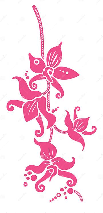 Vector Orchids stock vector. Illustration of foliage, abstract - 9166054