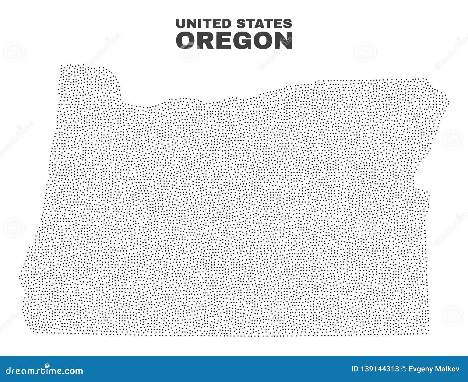 Vector Oregon State Map of Points Stock Vector - Illustration of ...