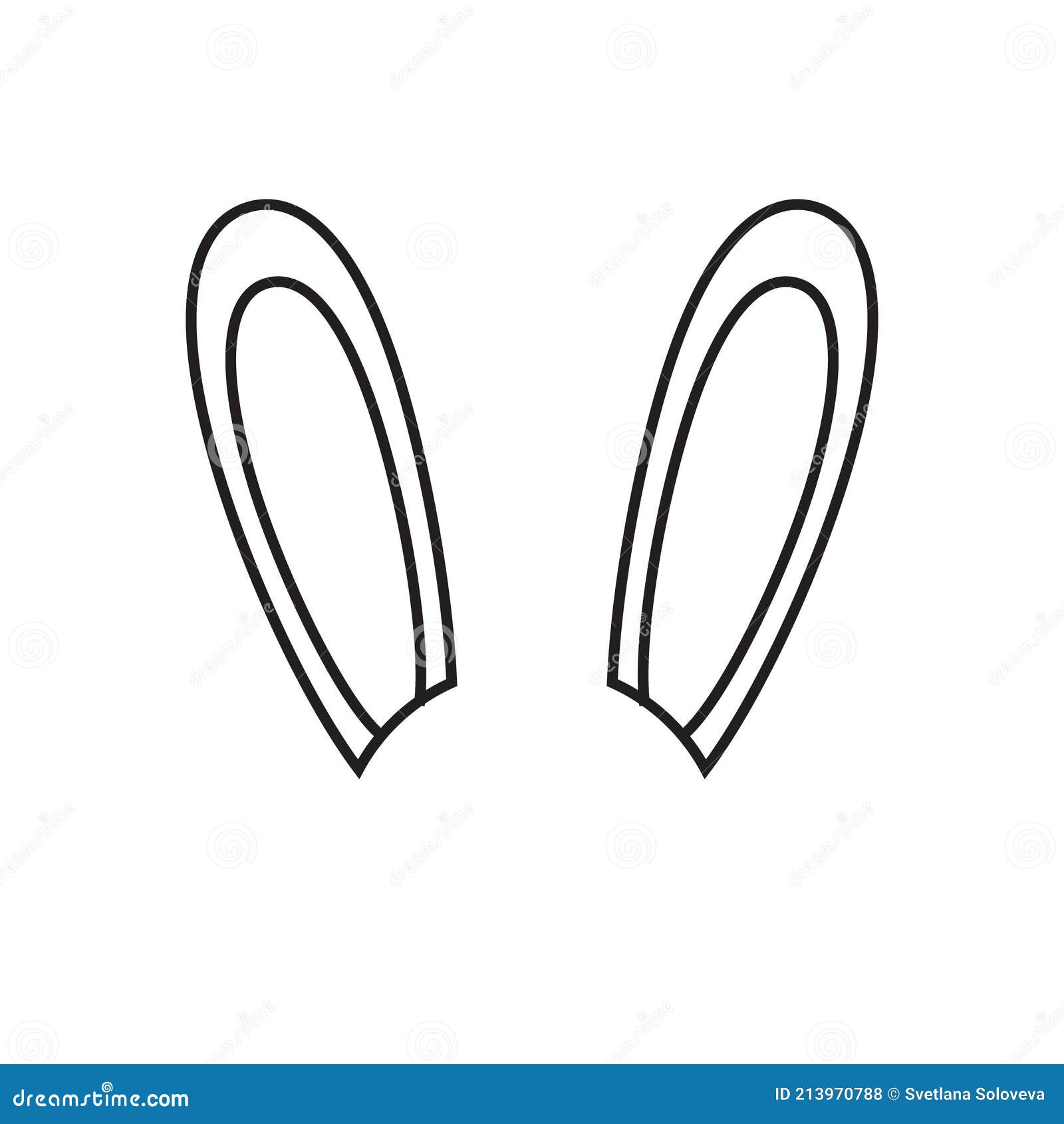 Vector Orejas De Conejo Plano Ilustración del Vector - Ilustración de ...