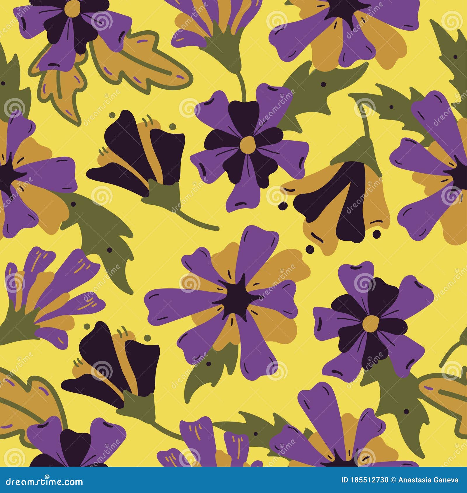 Vector Organic Motive Seamless Pattern Stock Vector - Illustration of ...