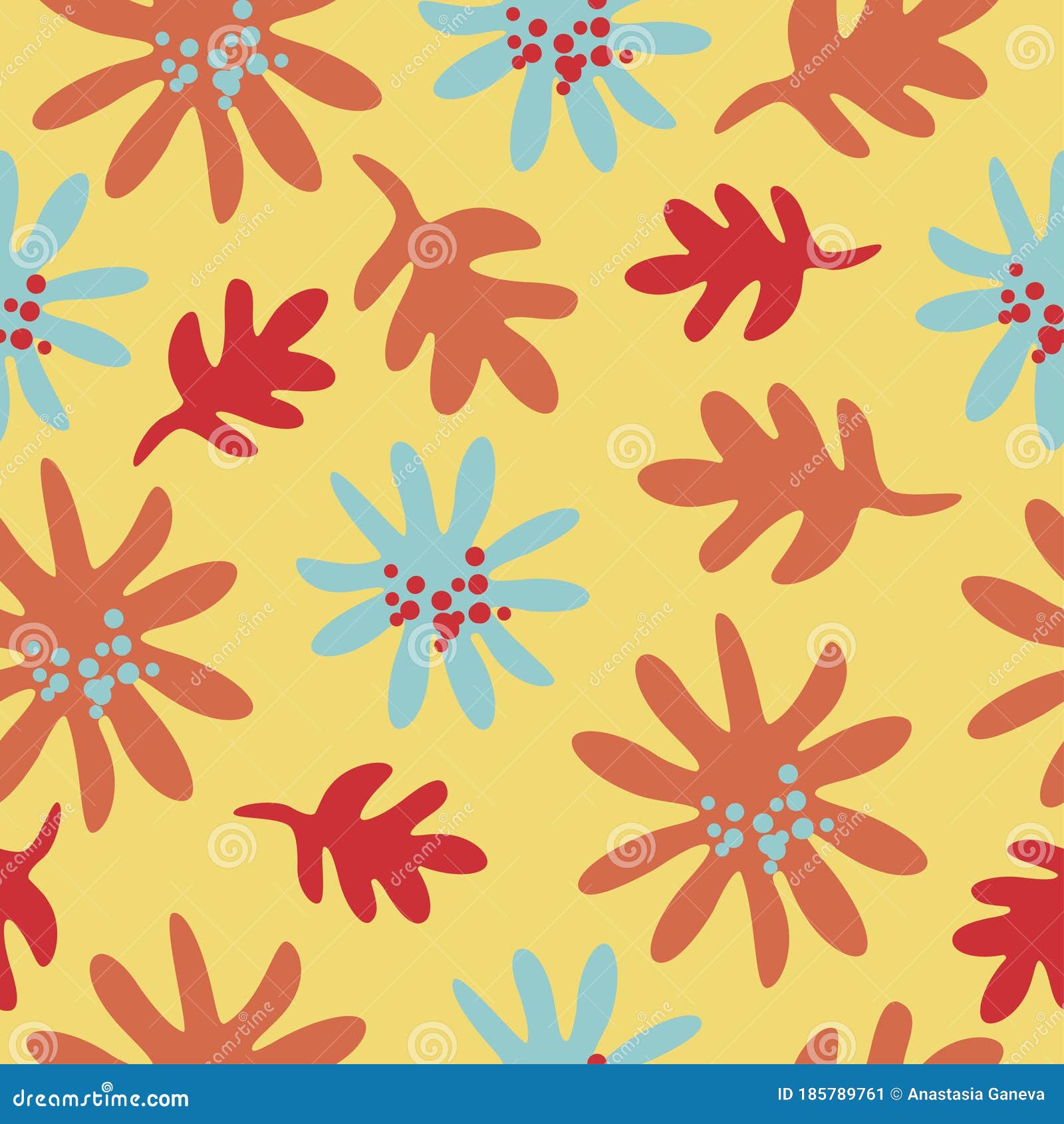 Vector Organic Motive Seamless Pattern Stock Vector - Illustration of ...