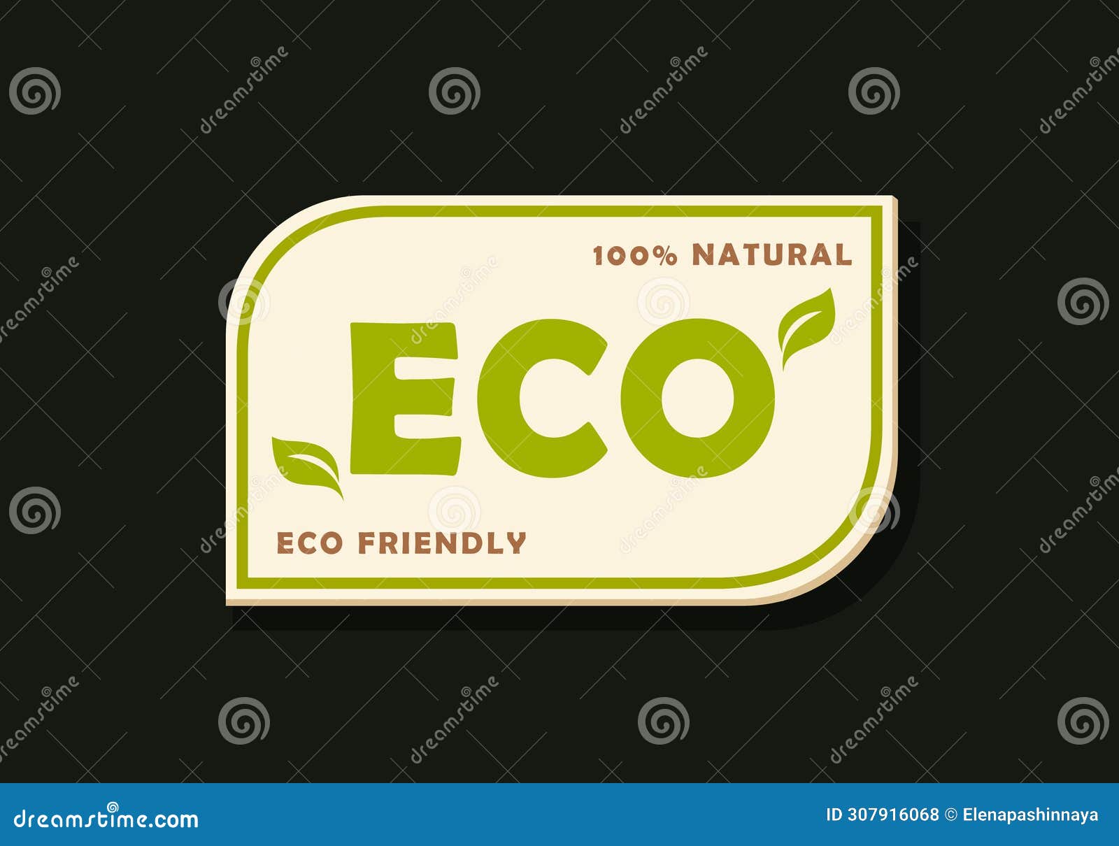 Vector Illustration of Organic Natural Label Design Stock Vector ...