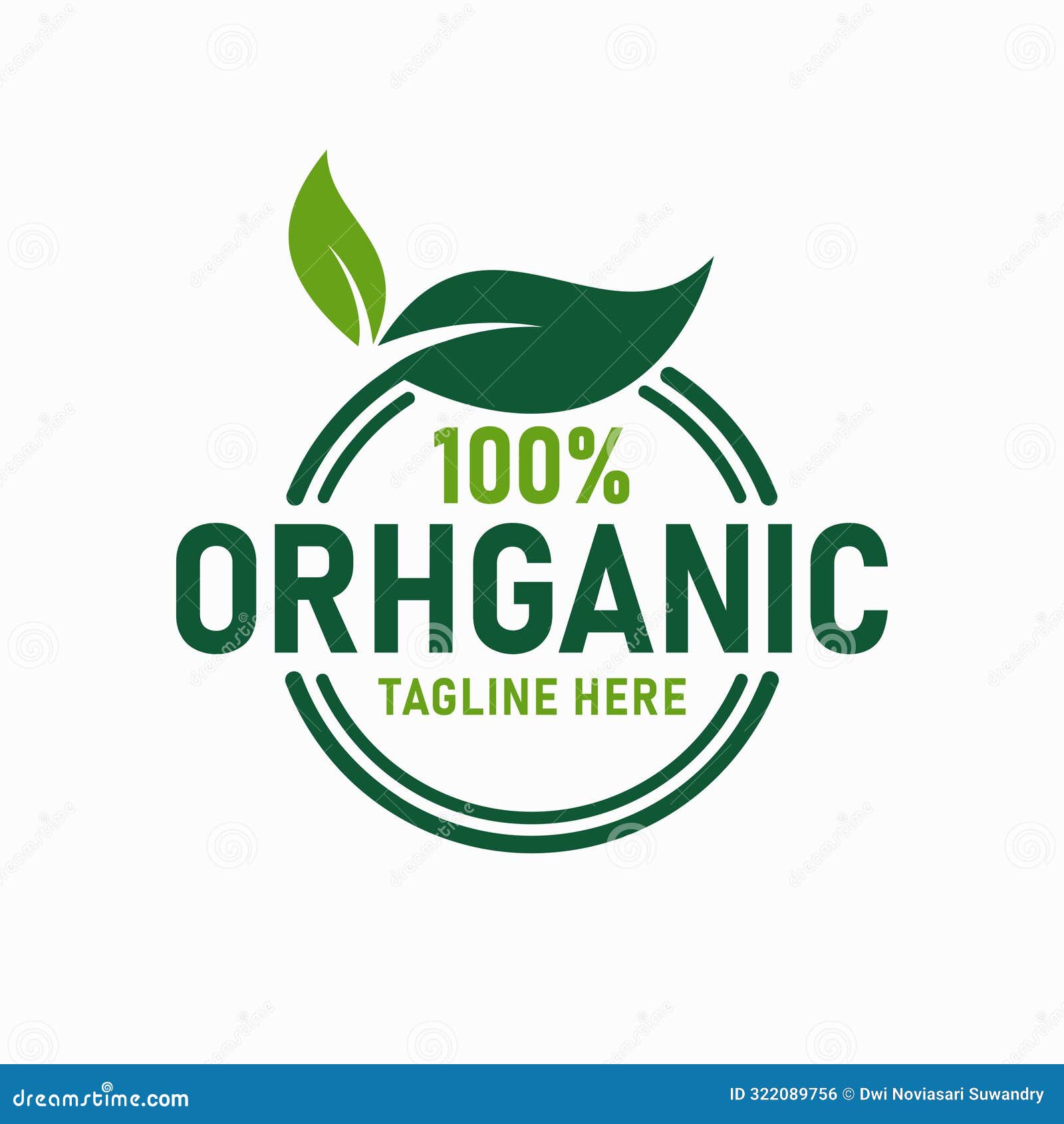 Vector of 100 Organic Template Stock Vector - Illustration of certified ...