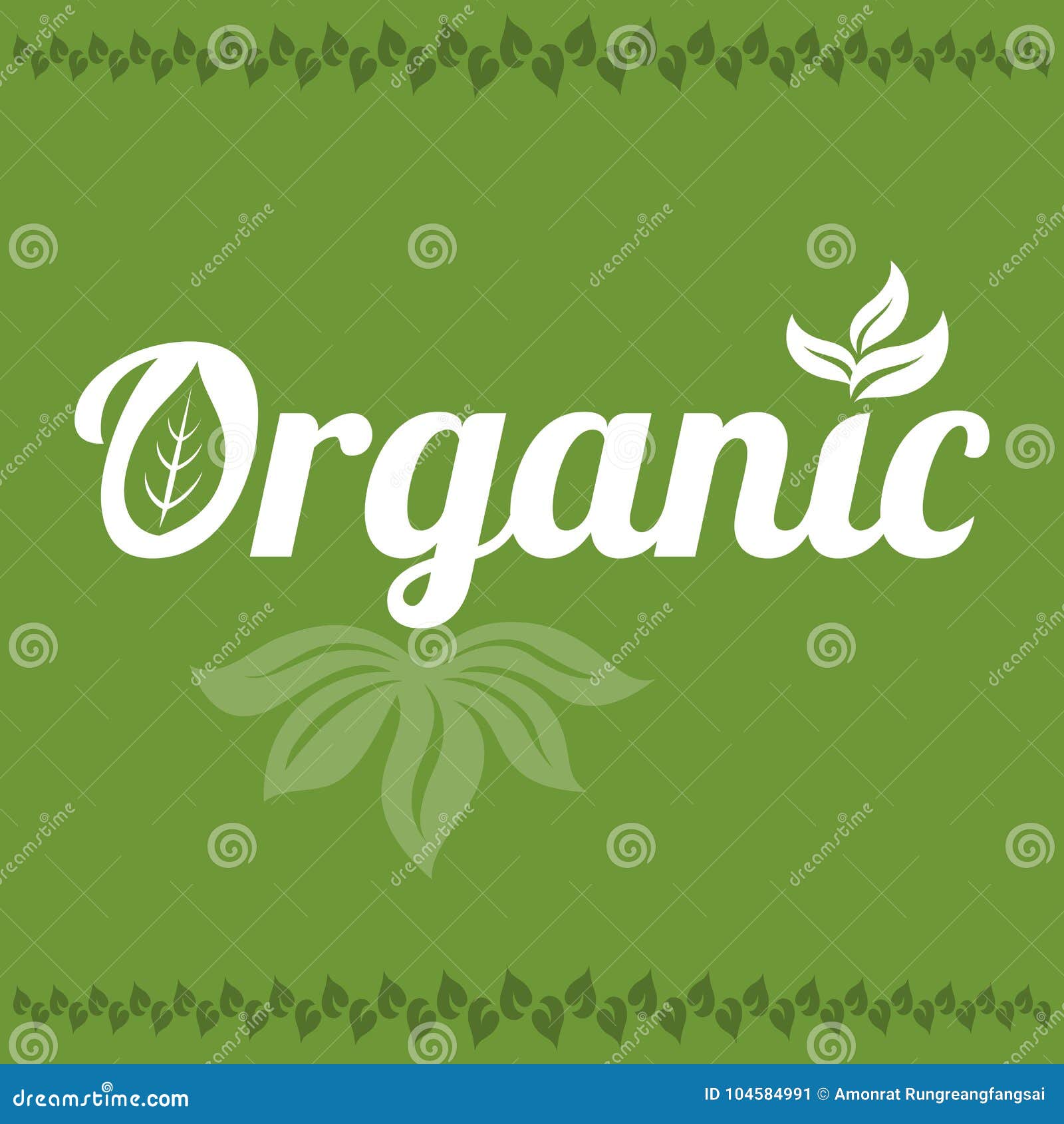 Organic Typography and Element Stock Vector - Illustration of label ...