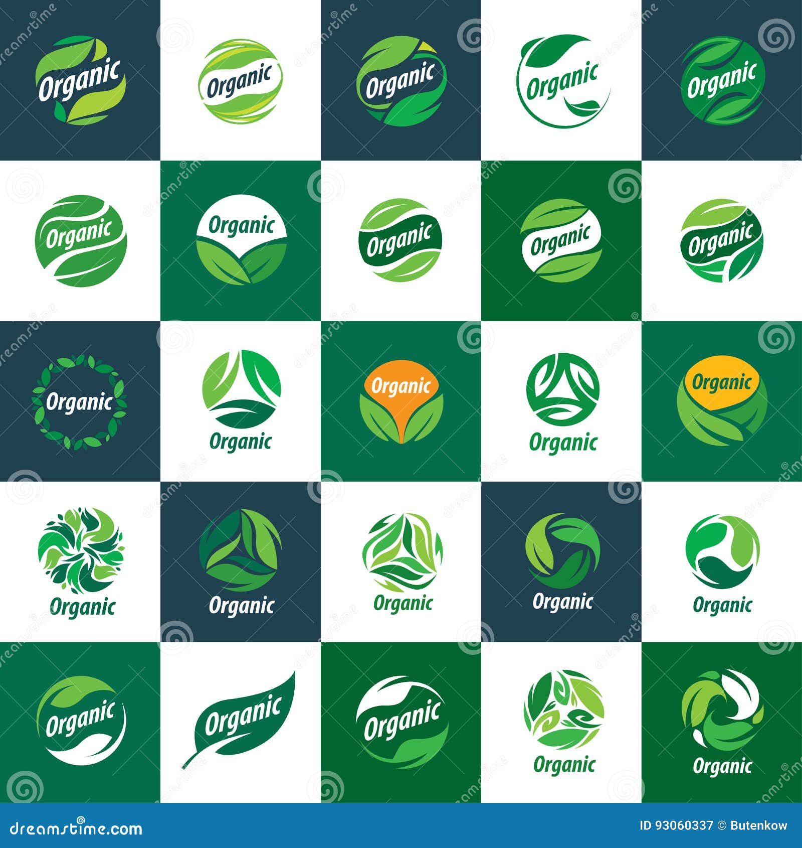 Vector organisch embleem vector illustratie. Illustration of ecologie ...