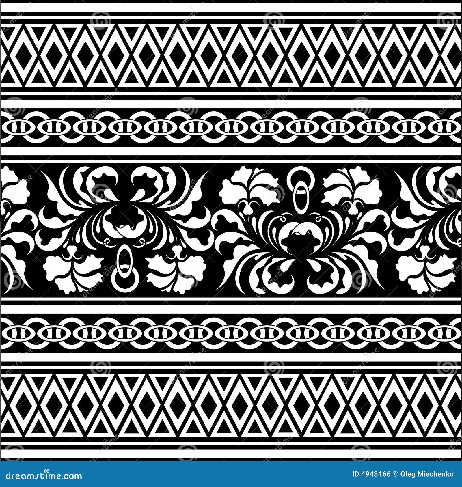 Vector oriental pattern stock vector. Illustration of stripe - 4943166