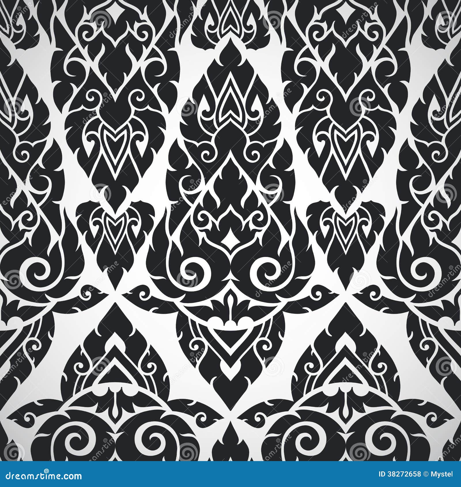 Vector Oriental Seamless Background Thai Style Stock Vector ...