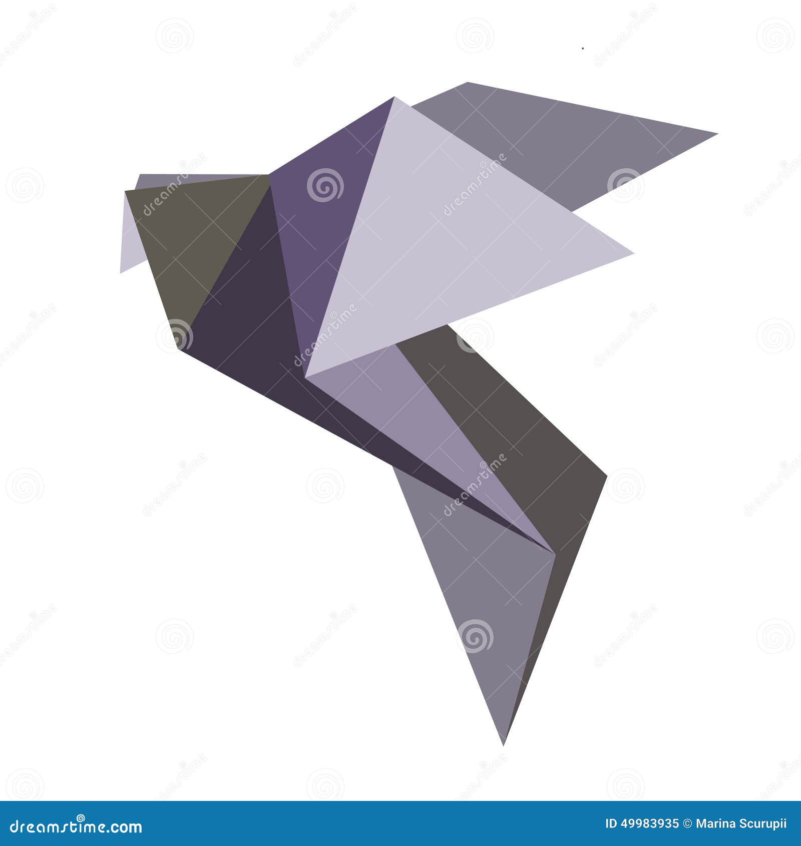Vector origami dove stock illustration. Illustration of graphic - 49983935