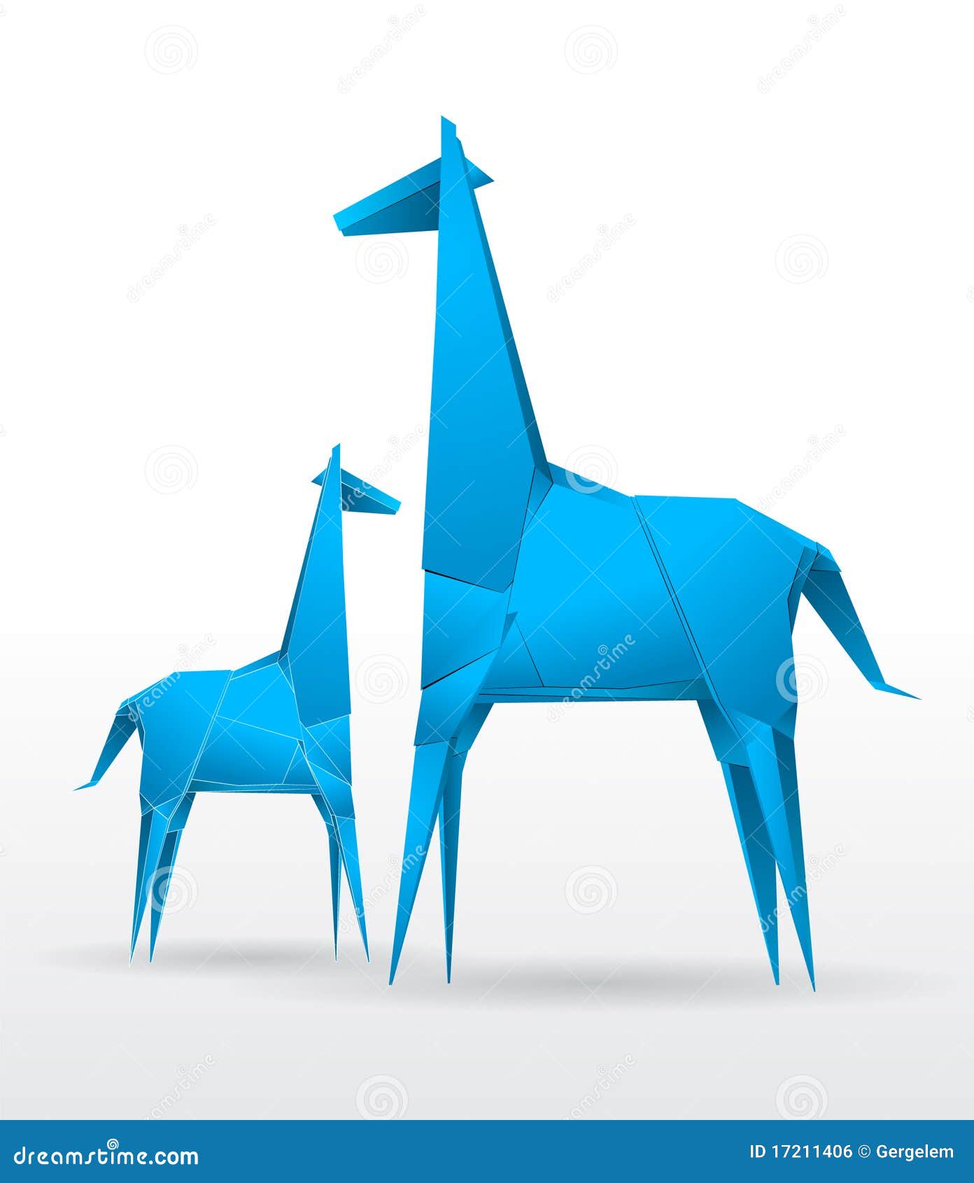 Vector Origami Giraffe stock vector. Illustration of hobby - 17211406