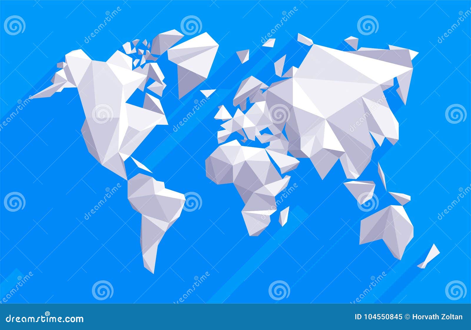 Origami World Map Cartoon Vector | CartoonDealer.com #77651609