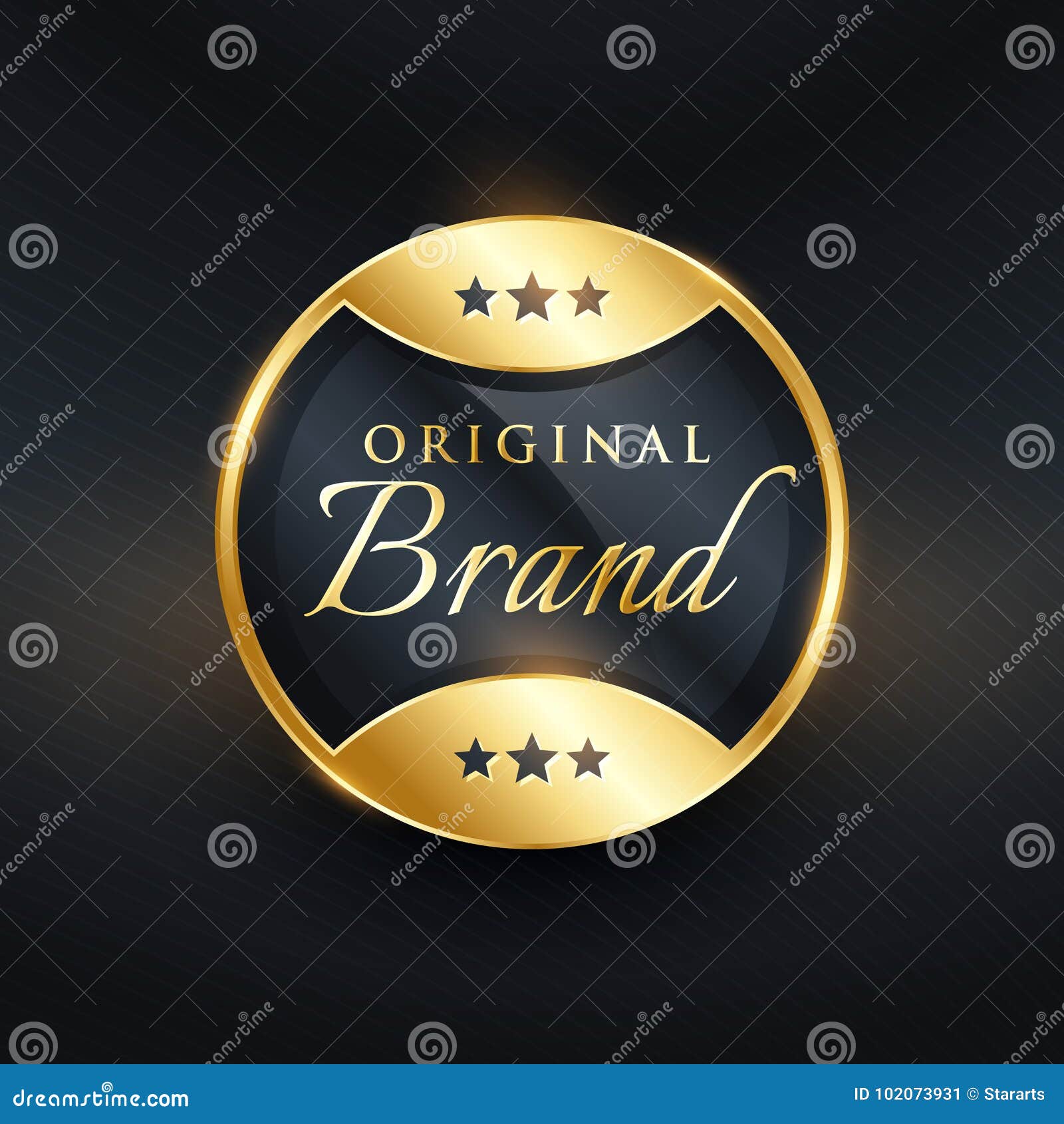 Vector Original Brand Golden Label Design Stock Vector - Illustration ...