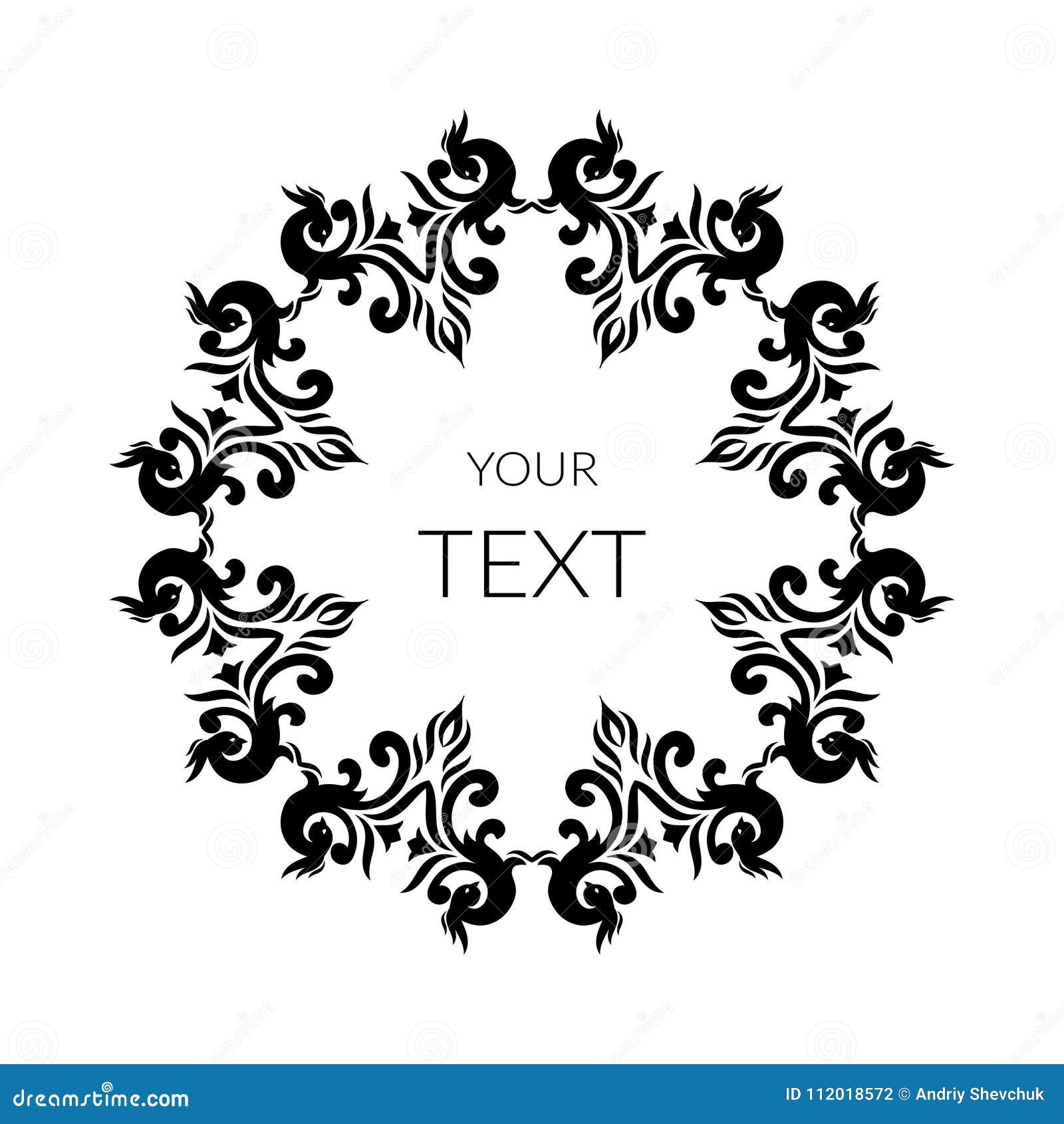 Vector Ornament in the Form of a Phoenix Stock Vector - Illustration of ...