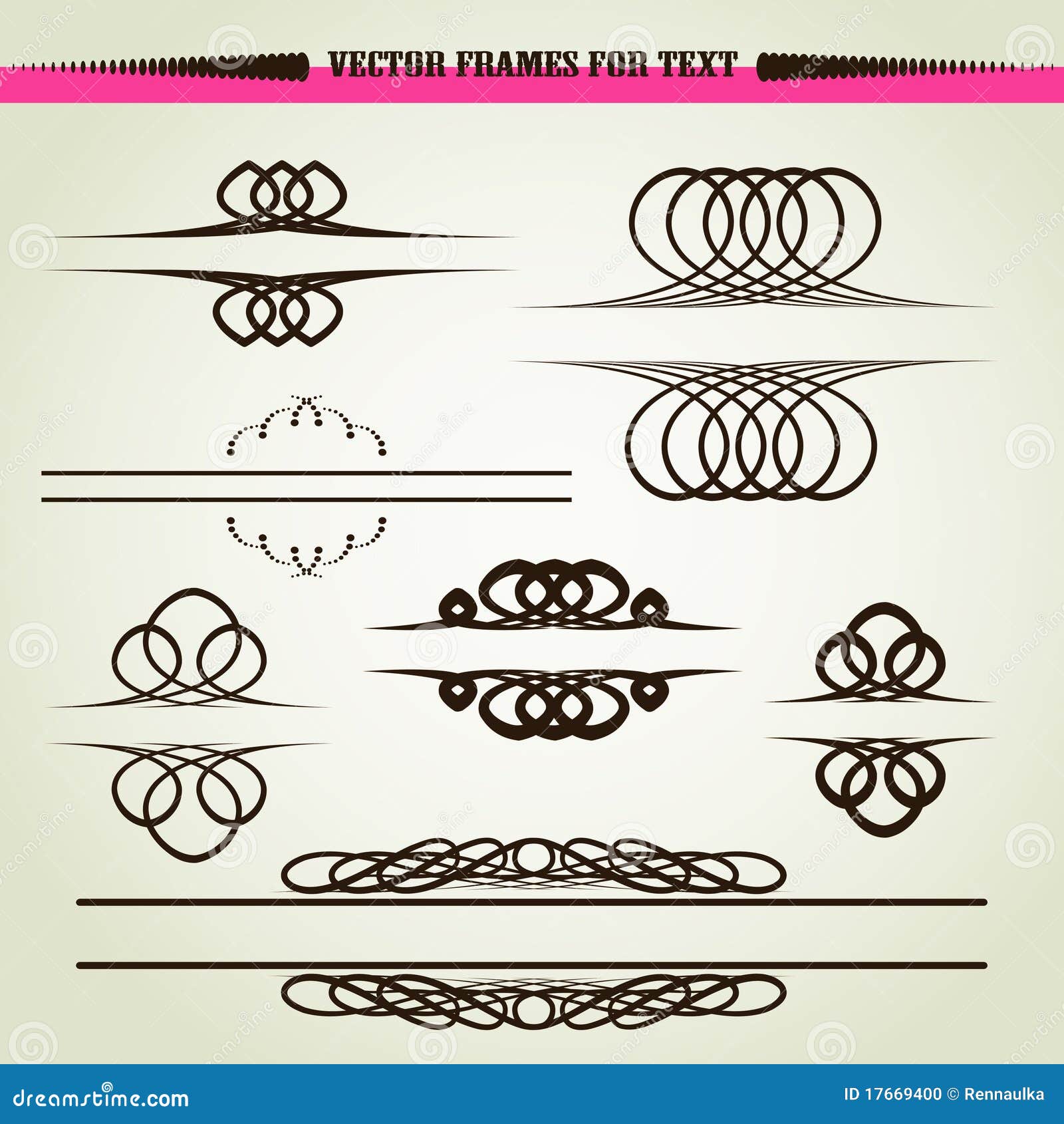 Vector Ornament Frames for Text Stock Vector - Illustration of greeting ...