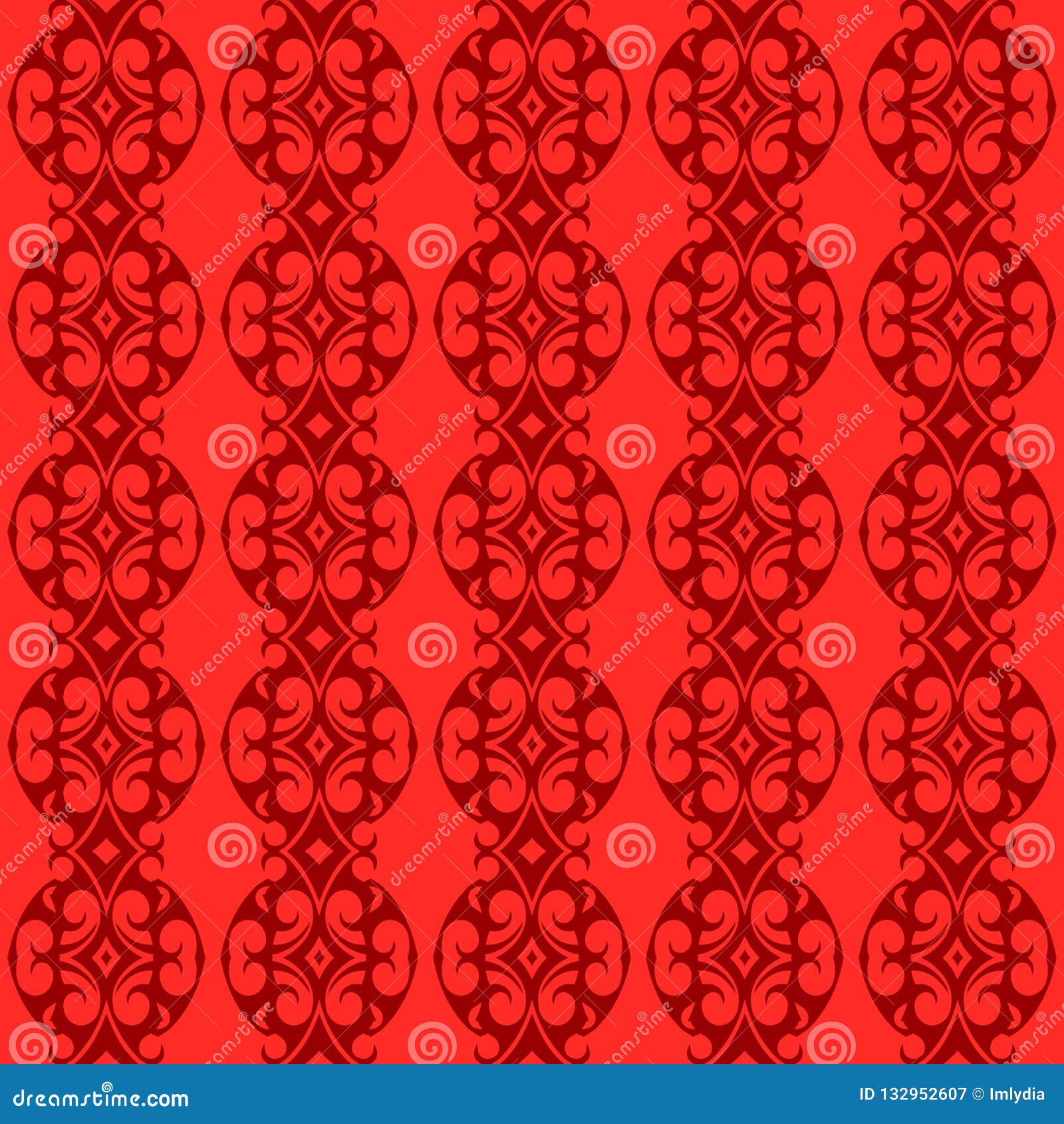 Vector Ornament Seamless Pattern Wallpaper Stock Vector - Illustration ...