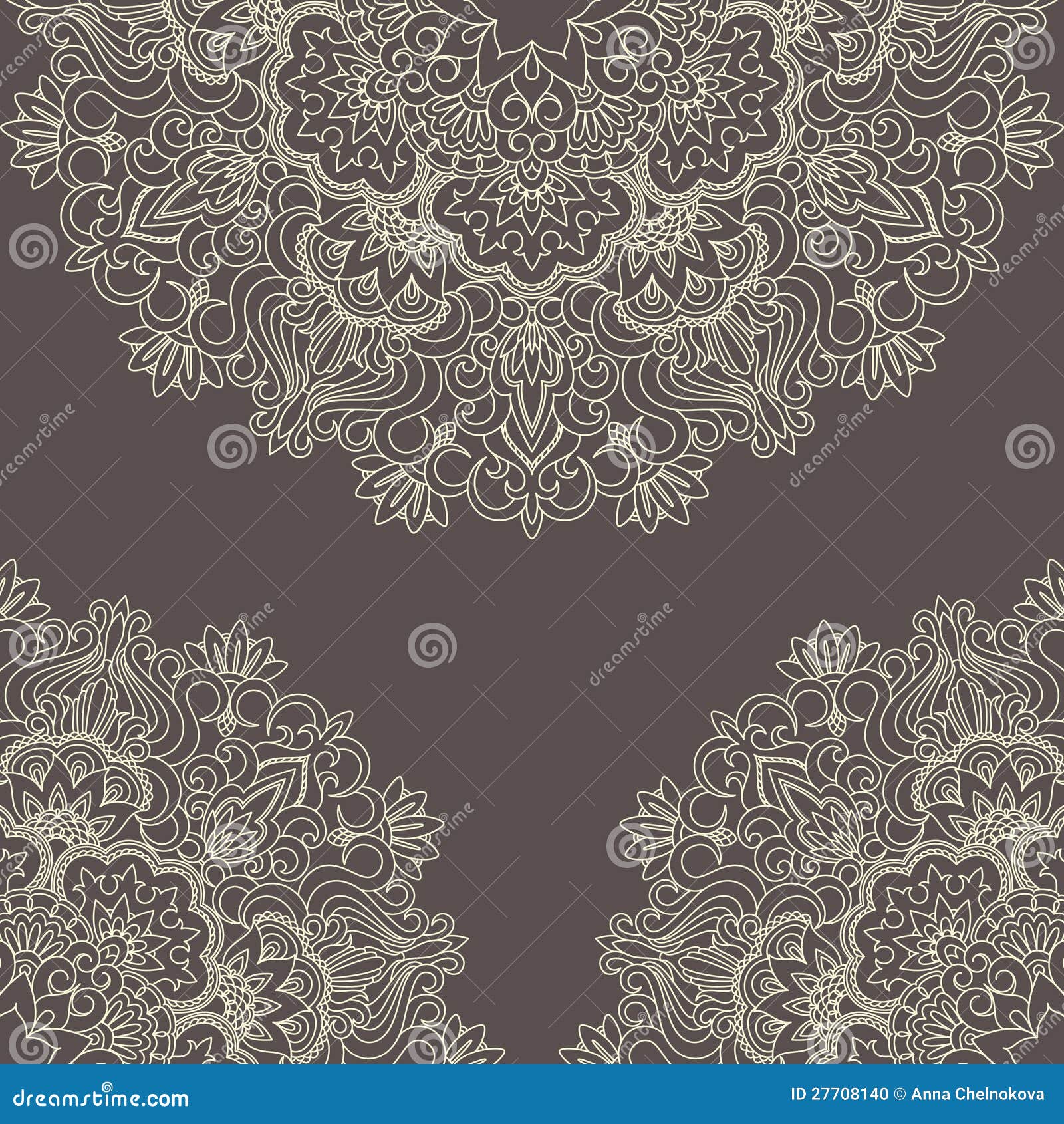 Vector Ornamental Background. Stock Vector - Illustration of doily ...