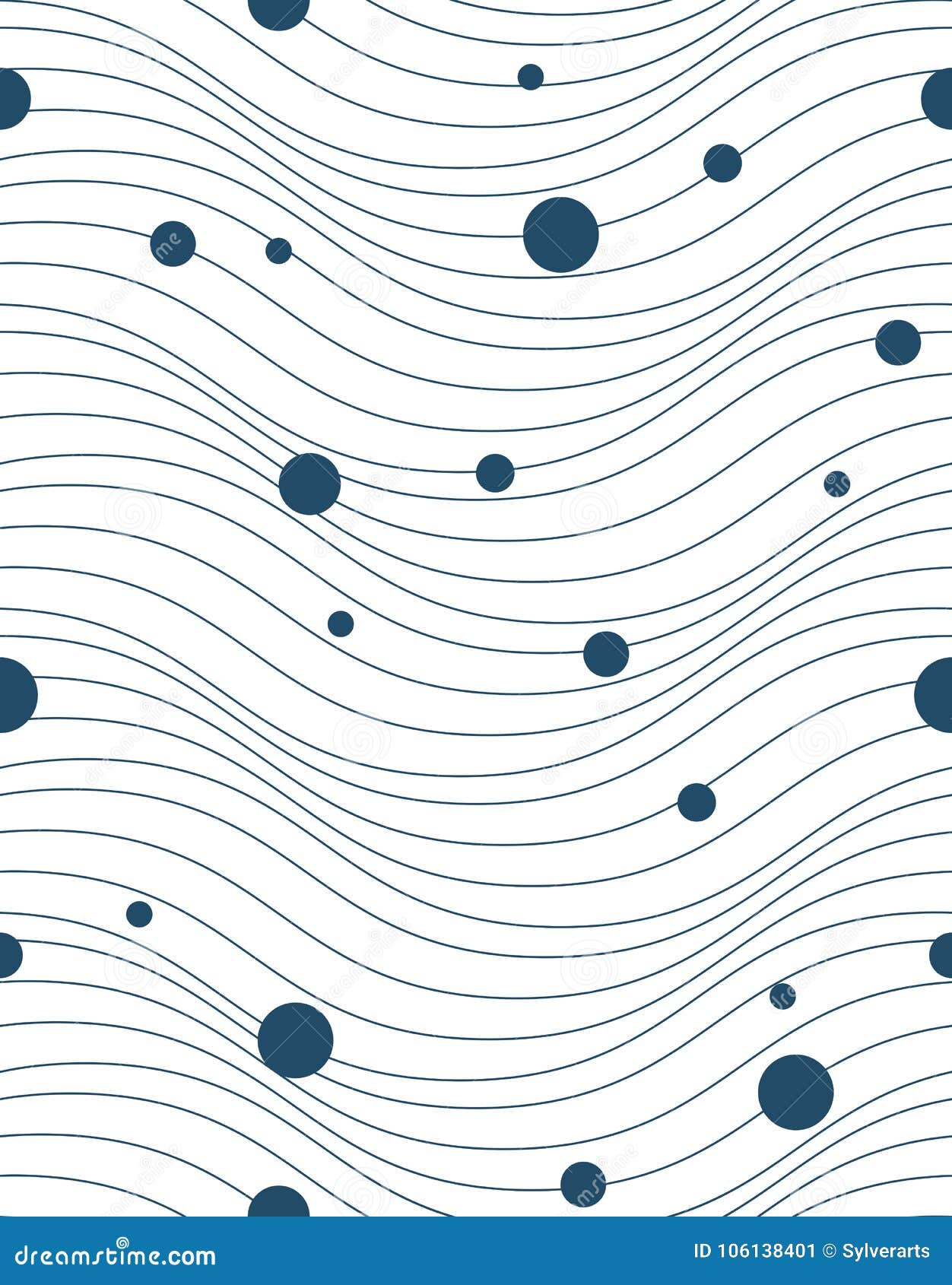 Vector Ornamental Continuous Background Made Using Undulate Line Stock ...