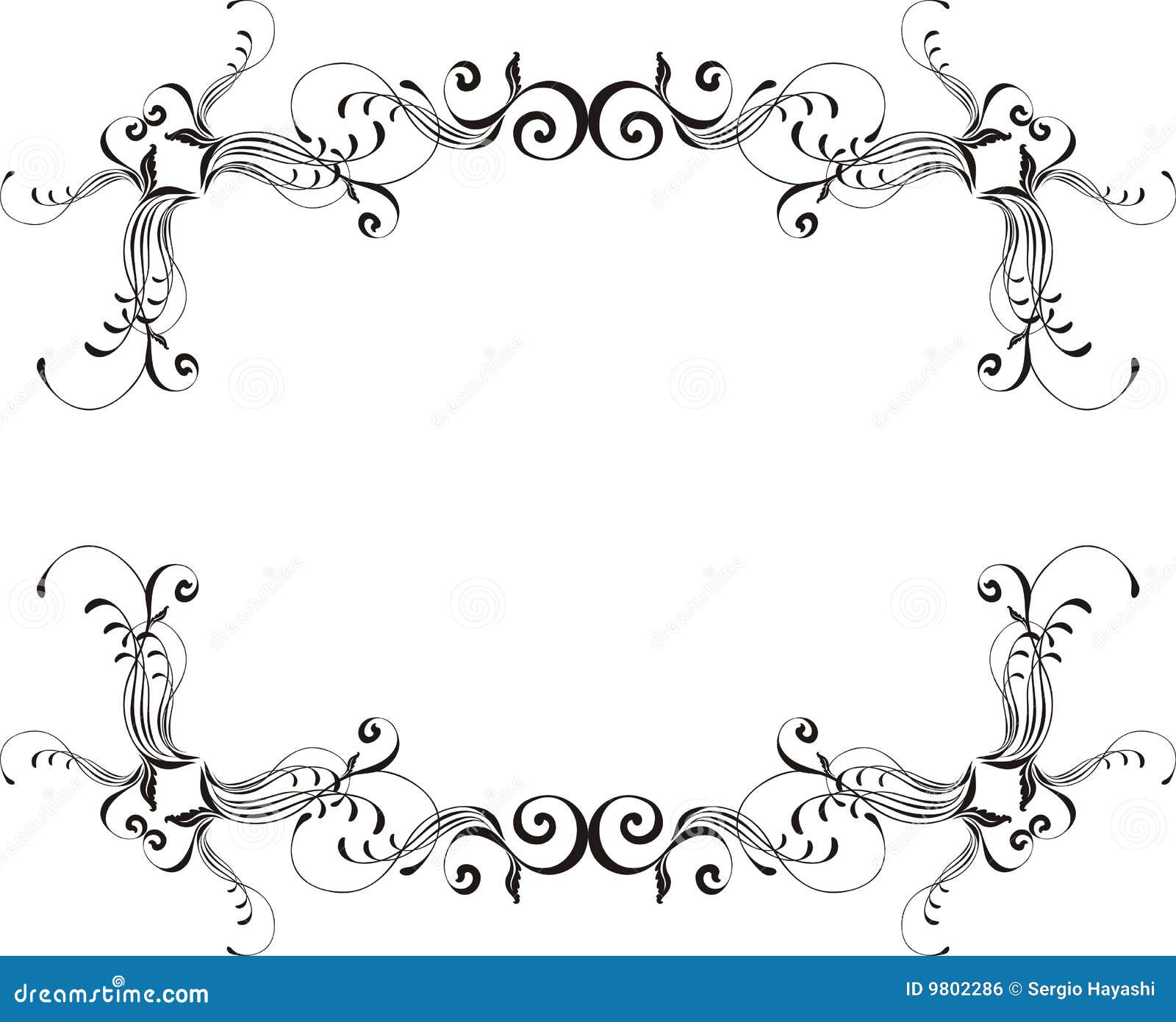 Vector ornamental frame stock vector. Illustration of copy - 9802286