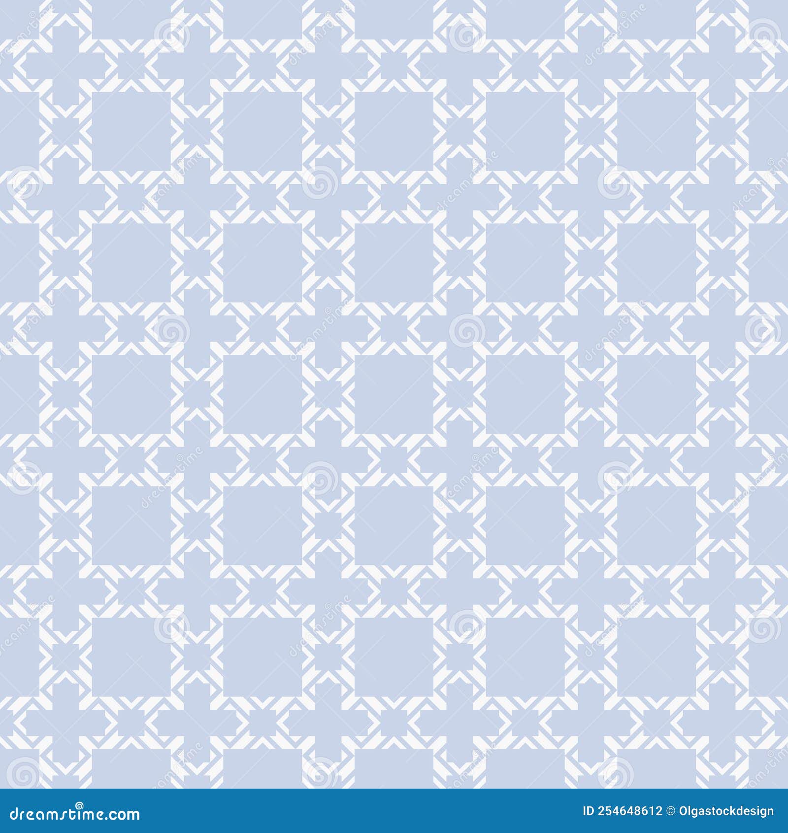 Vector Ornamental Geometric Seamless Pattern. Abstract Light Blue ...