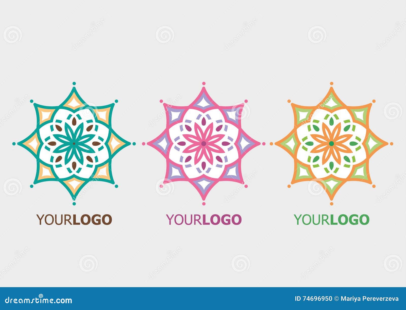 Vector ornamental logo stock vector. Illustration of asian - 74696950