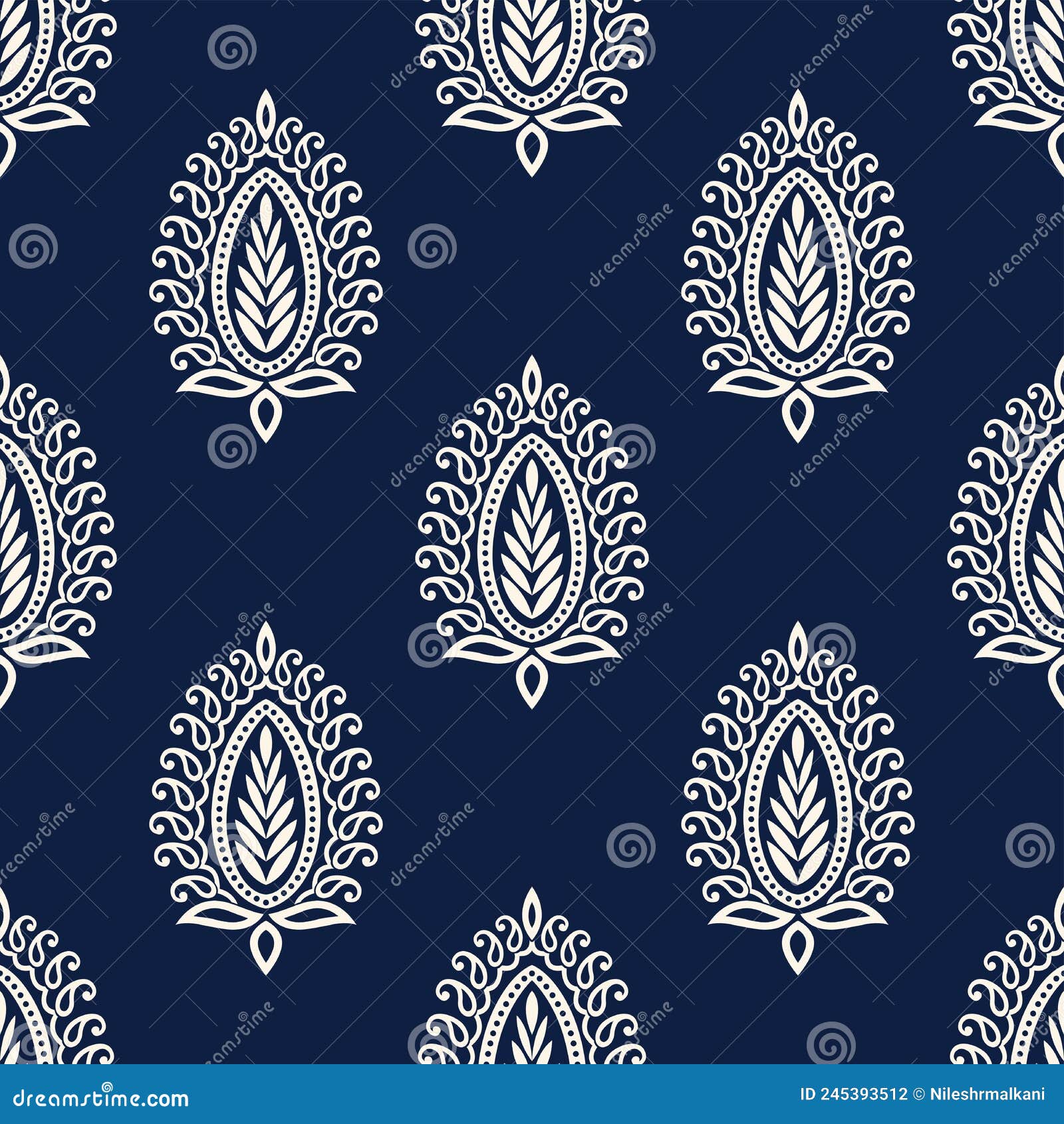 Vector Ornamental Paisley Wallpaper Pattern Stock Vector - Illustration ...