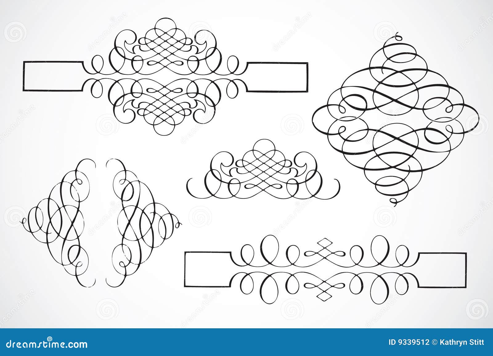Vector Ornaments stock illustration. Illustration of frame - 9339512